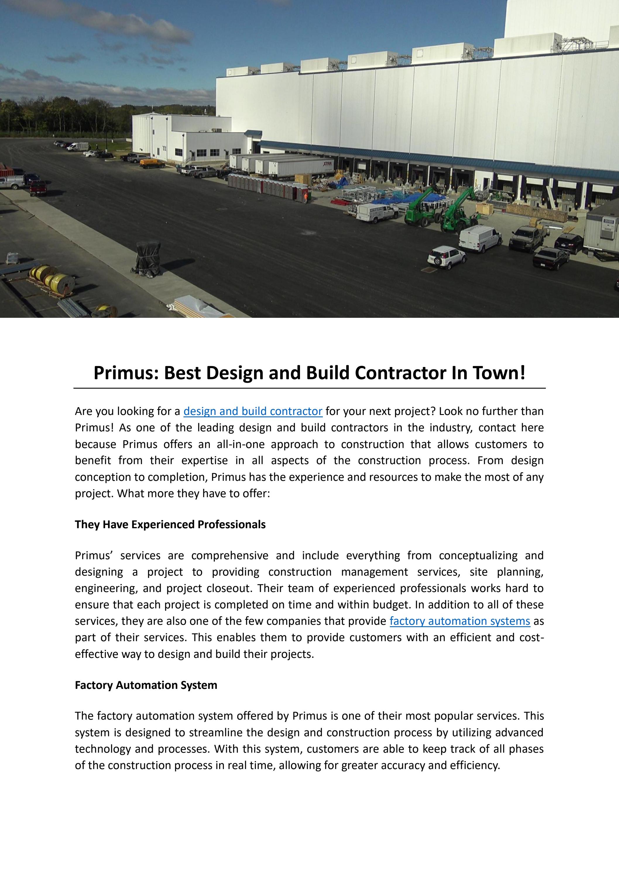 Primus: Best Design and Build Contractor In Town! by Aarena Bell - Issuu