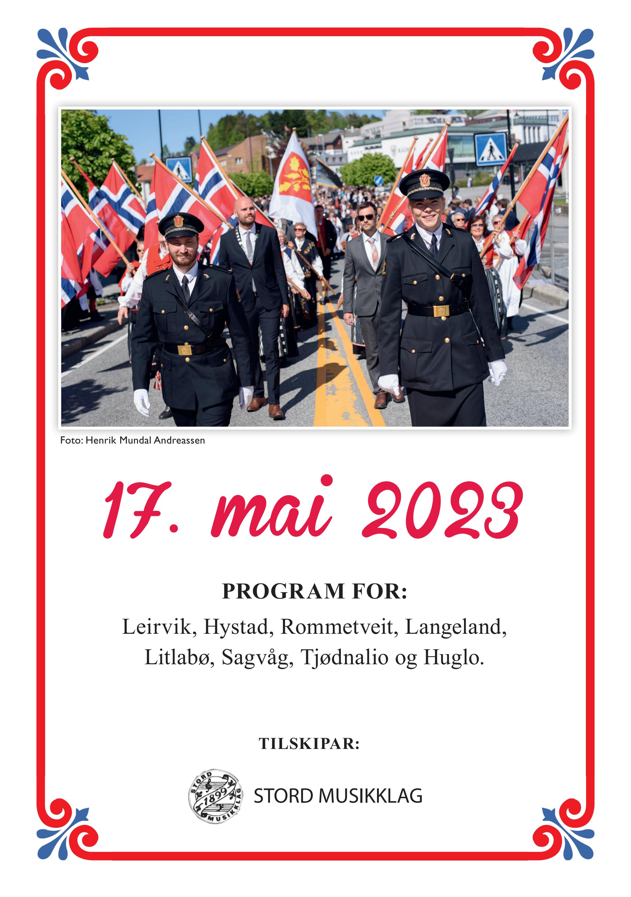 17.Mai program Stord 2023 by Tore Hatlevik - Issuu