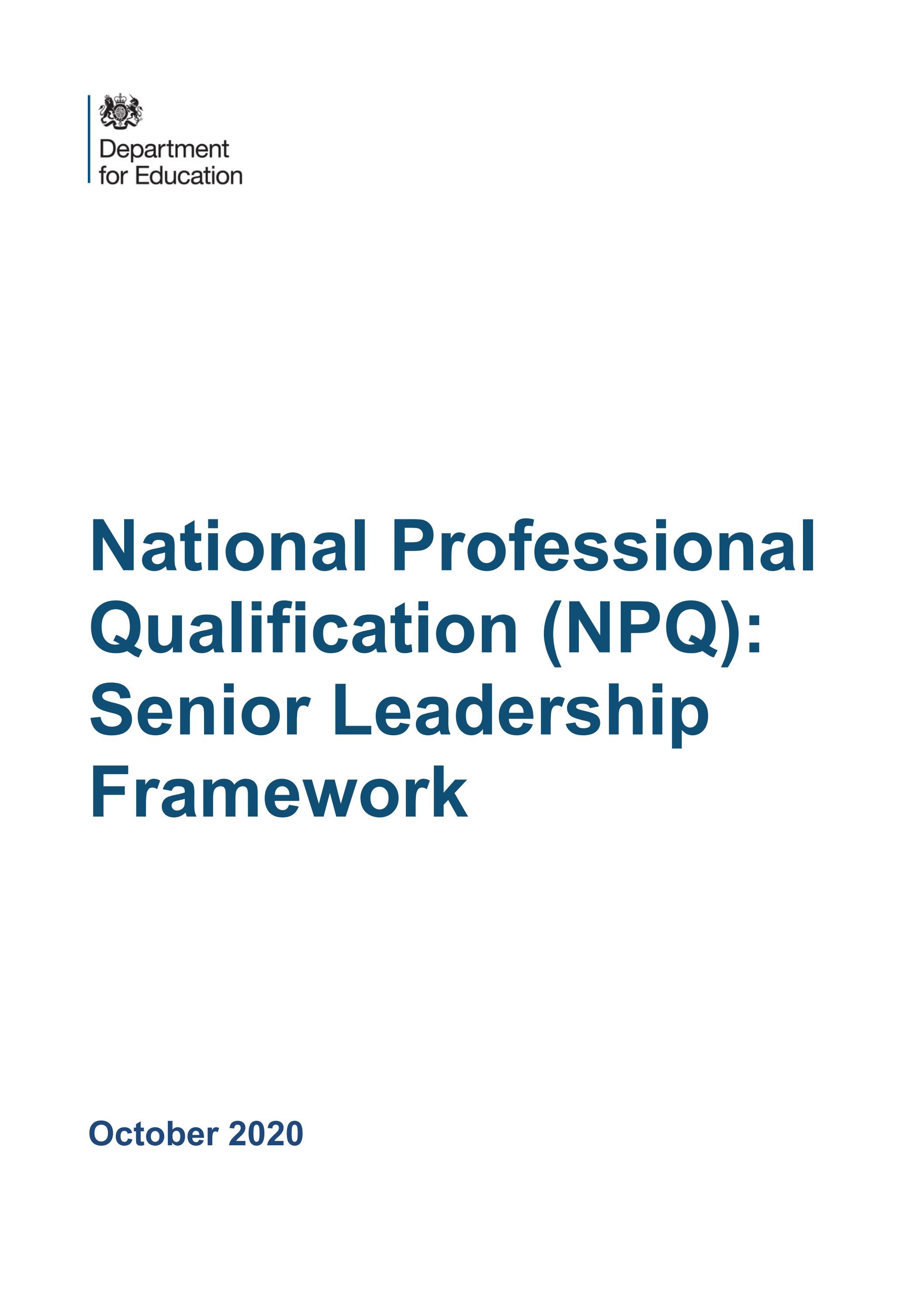 NPQ for Senior Leadership (NPQSL) Framework by Best-Practice-Network ...