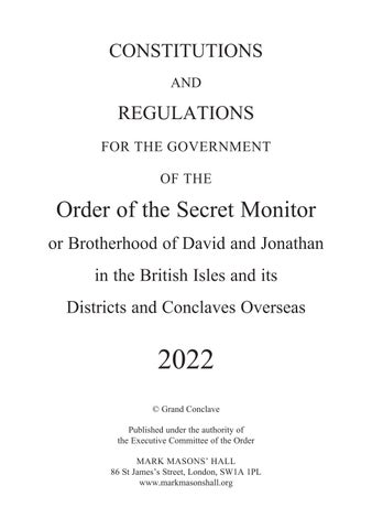 Order of the Secret Monitor - 2022 by MarkMasonsHall - Issuu