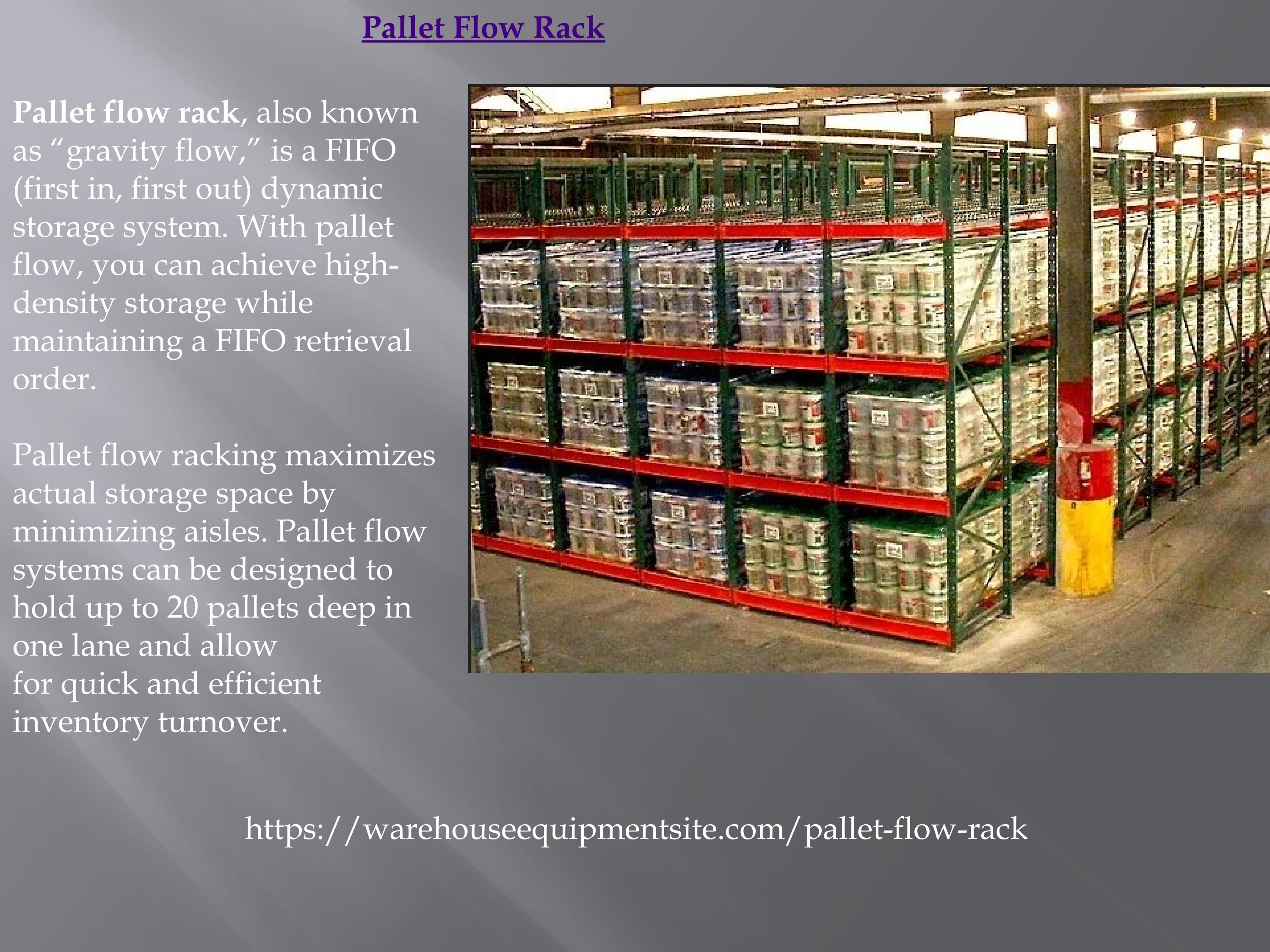Pallet Flow Rack by Warehouse Equipment - Issuu