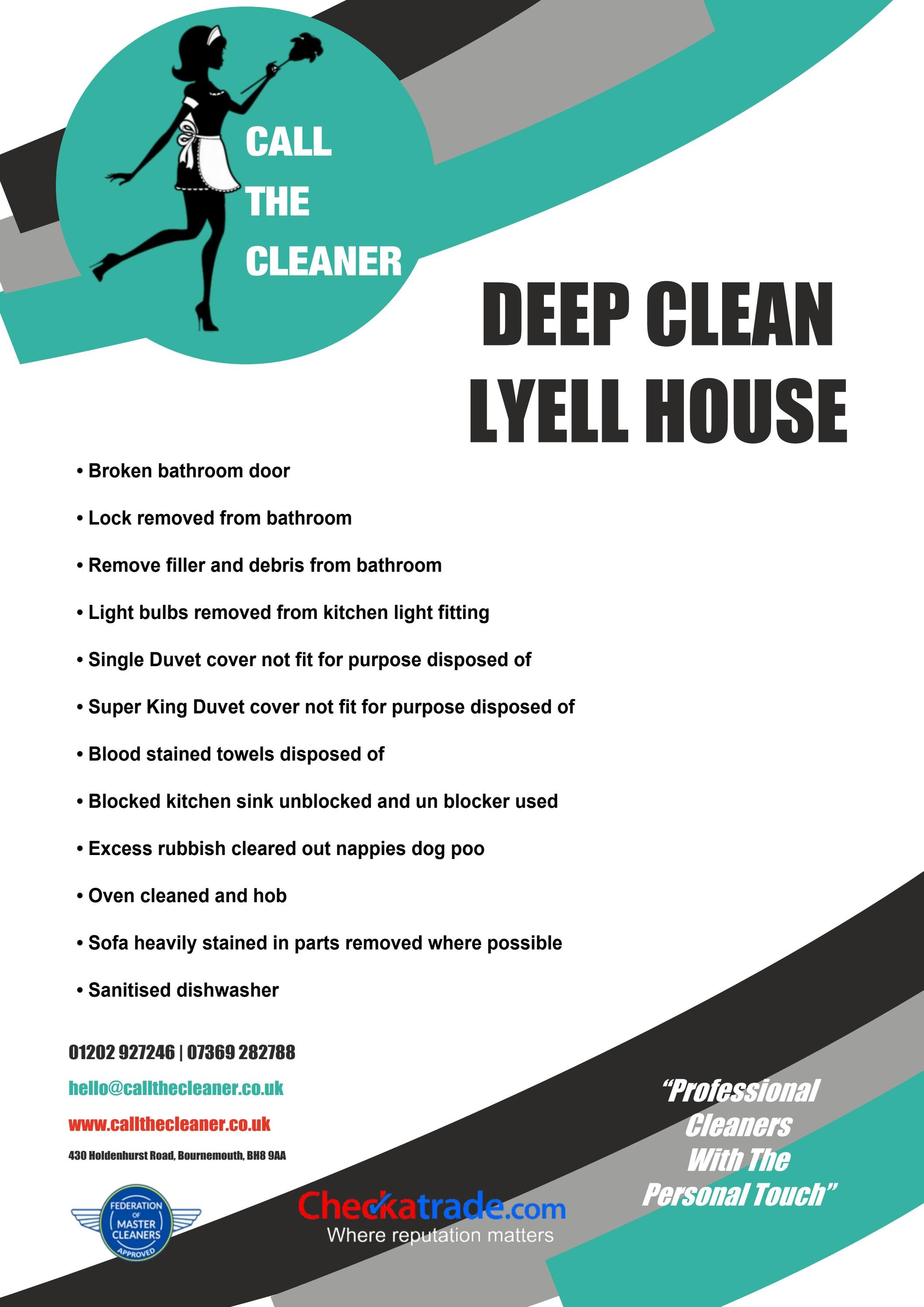 Lyell House Deep Clean by julesfox - Issuu