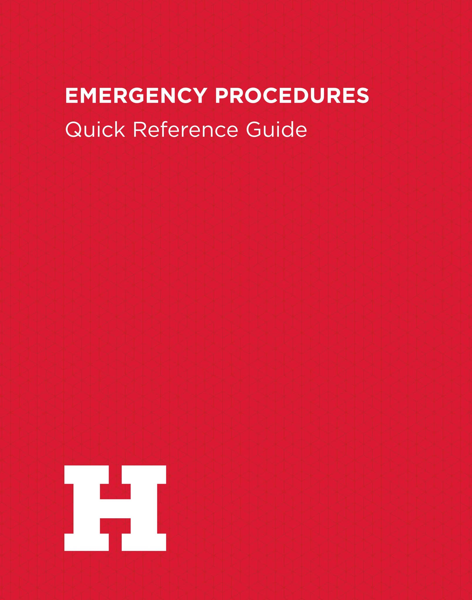 Emergency Procedures–Quick Reference Guide by University of Hartford ...
