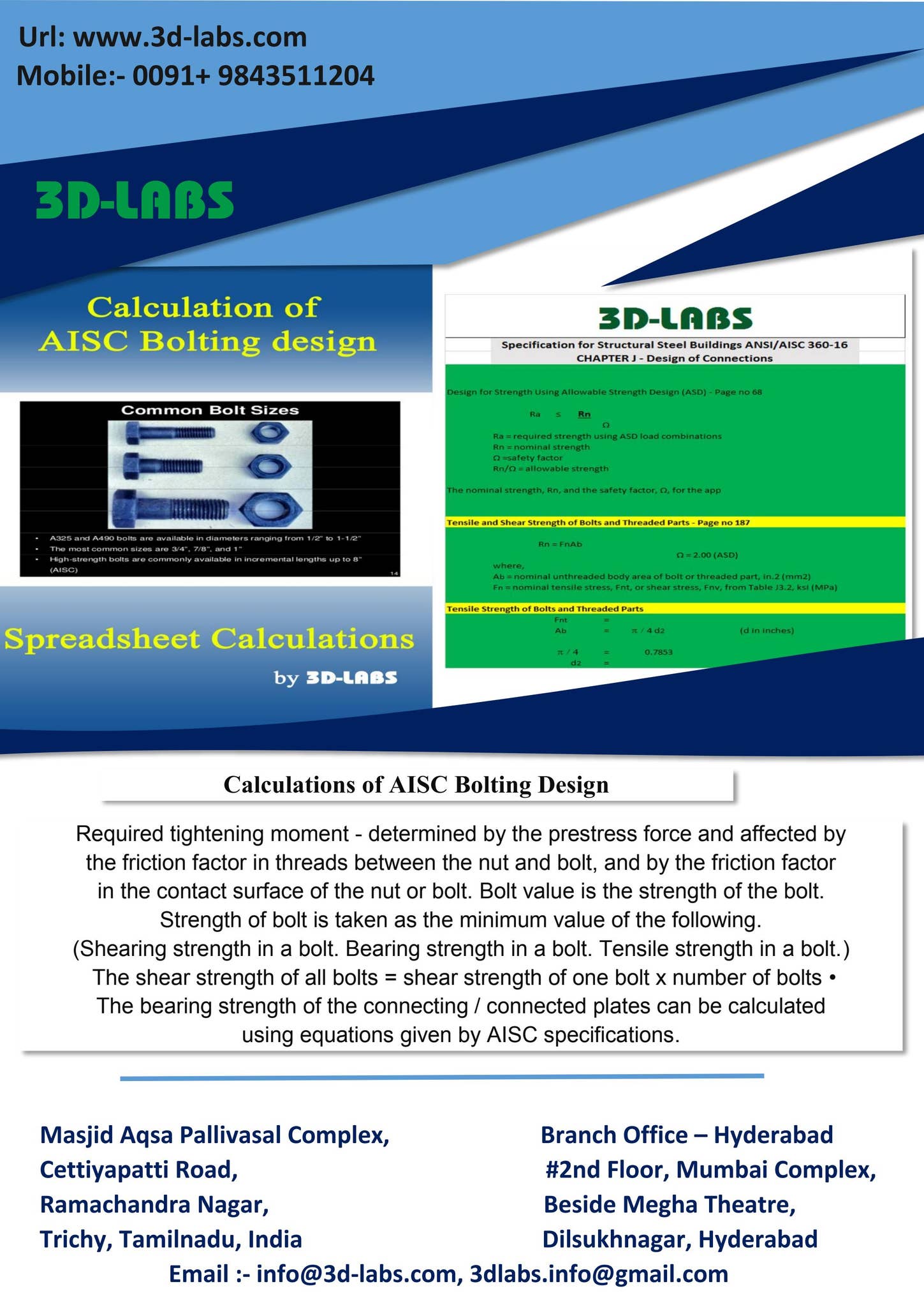 Calculation of AISC Bolting design by Design Manager - Issuu