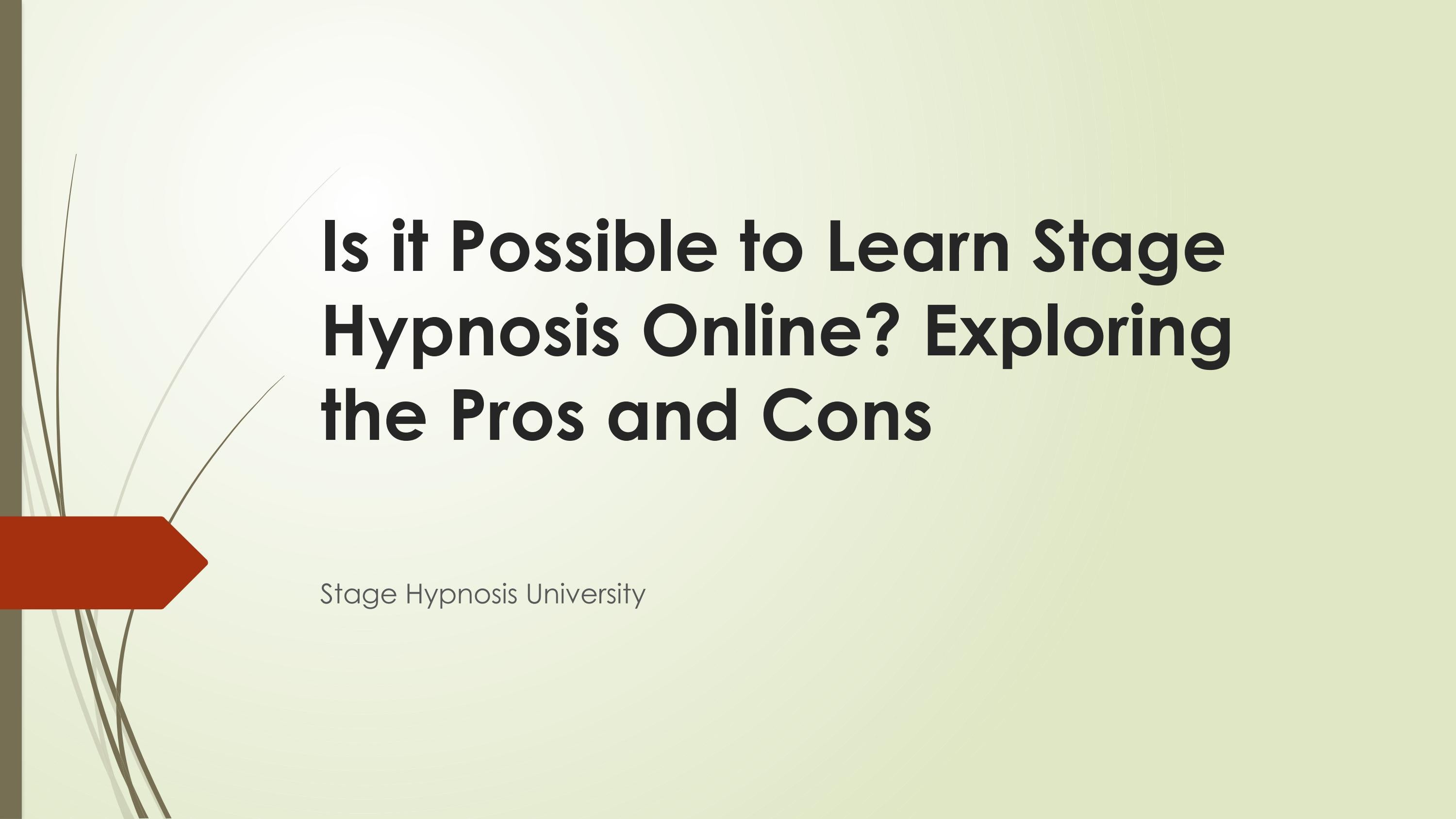 Find Stage Hypnosis Near You by Stage Hypnosis University - Issuu