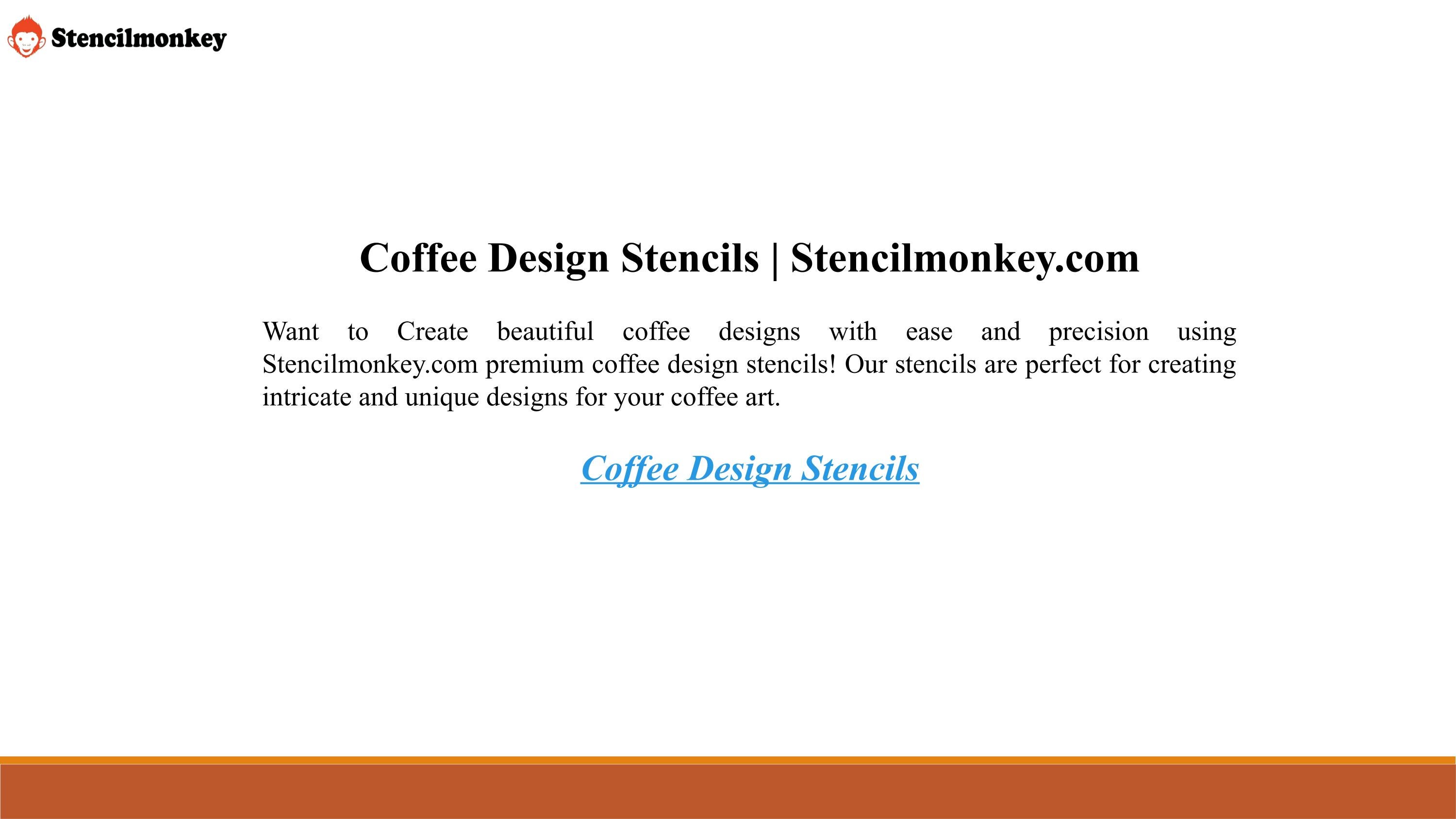 Coffee Design Stencils | Stencilmonkey.com by stencilmonkey - Issuu