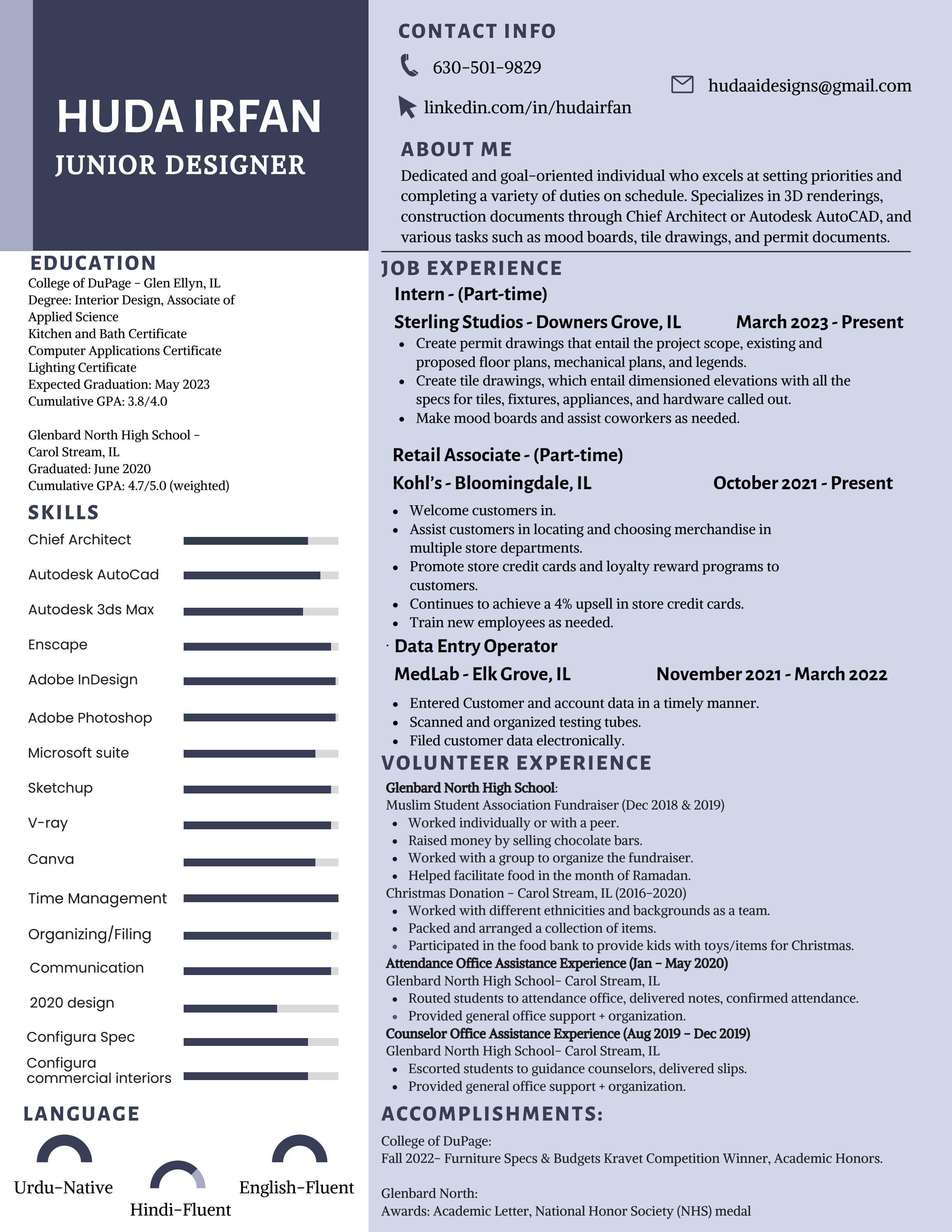 Huda Irfan resume by Huda Irfan - Issuu