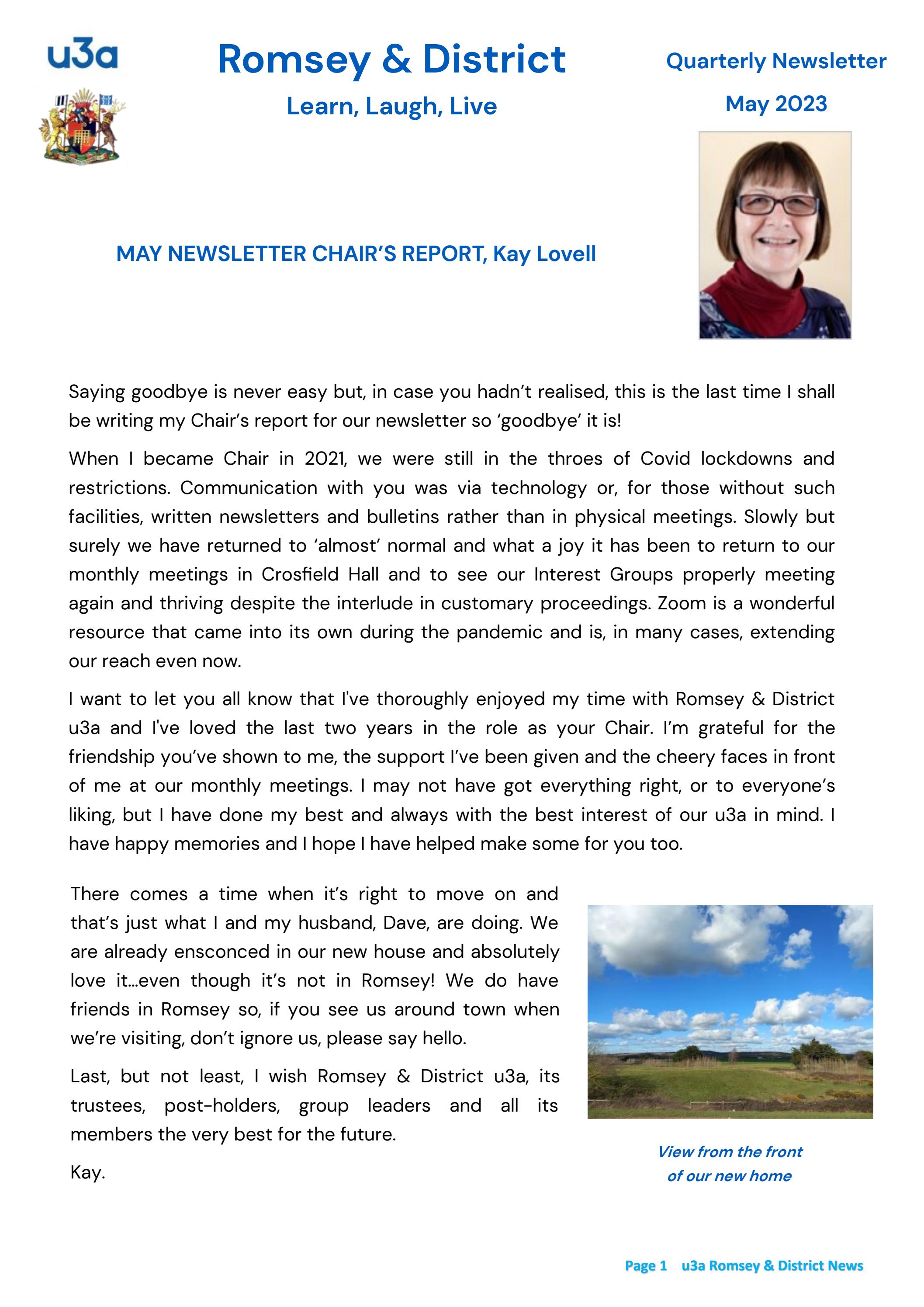 May 2023 Newsletter by Romsey & District U3A Newsletters and Bulletins ...