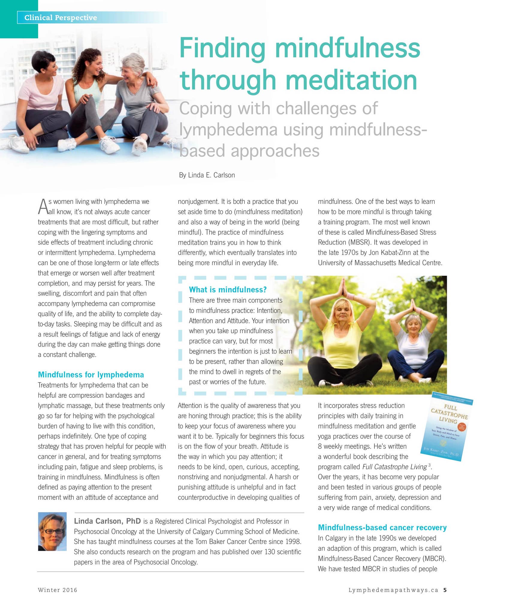 Finding Mindfulness Through Meditation L E Carlson By Canadian
