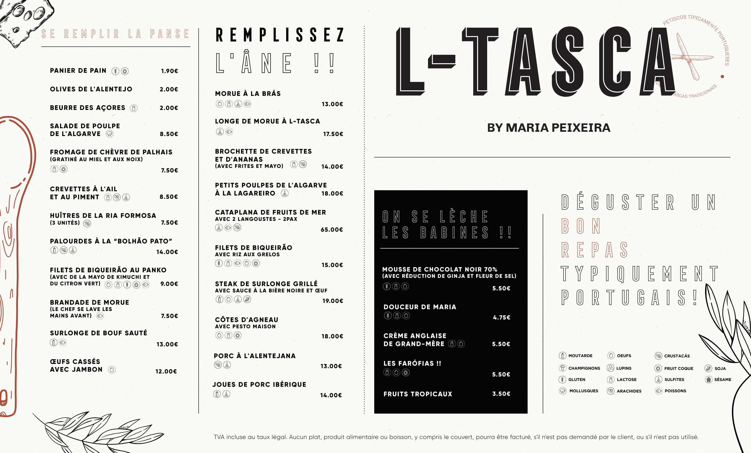 L-TASCA MENU - Français by l-tasca - Issuu