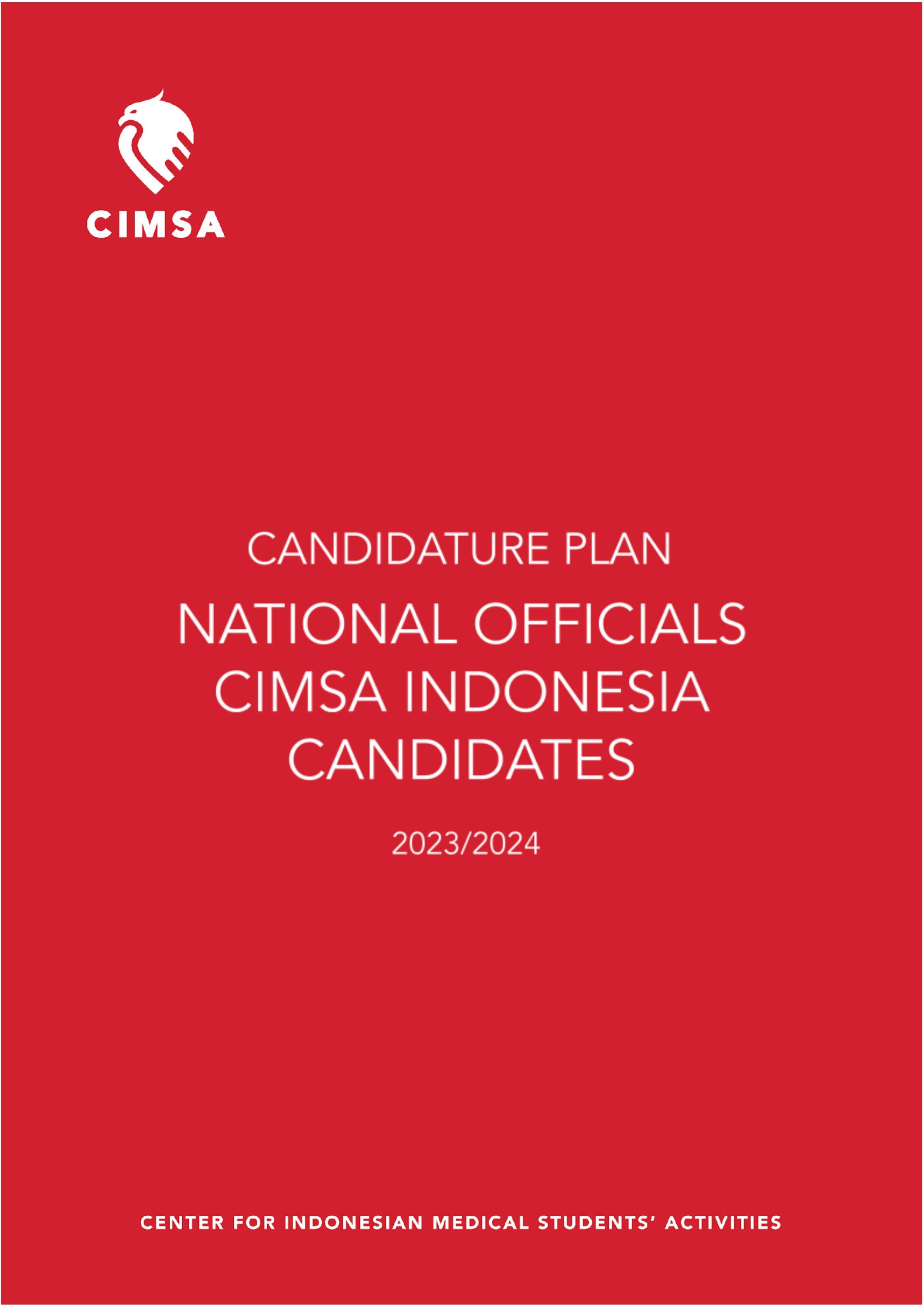 Candidature Plan - National Officials CIMSA Candidates 2023/2024 by ...