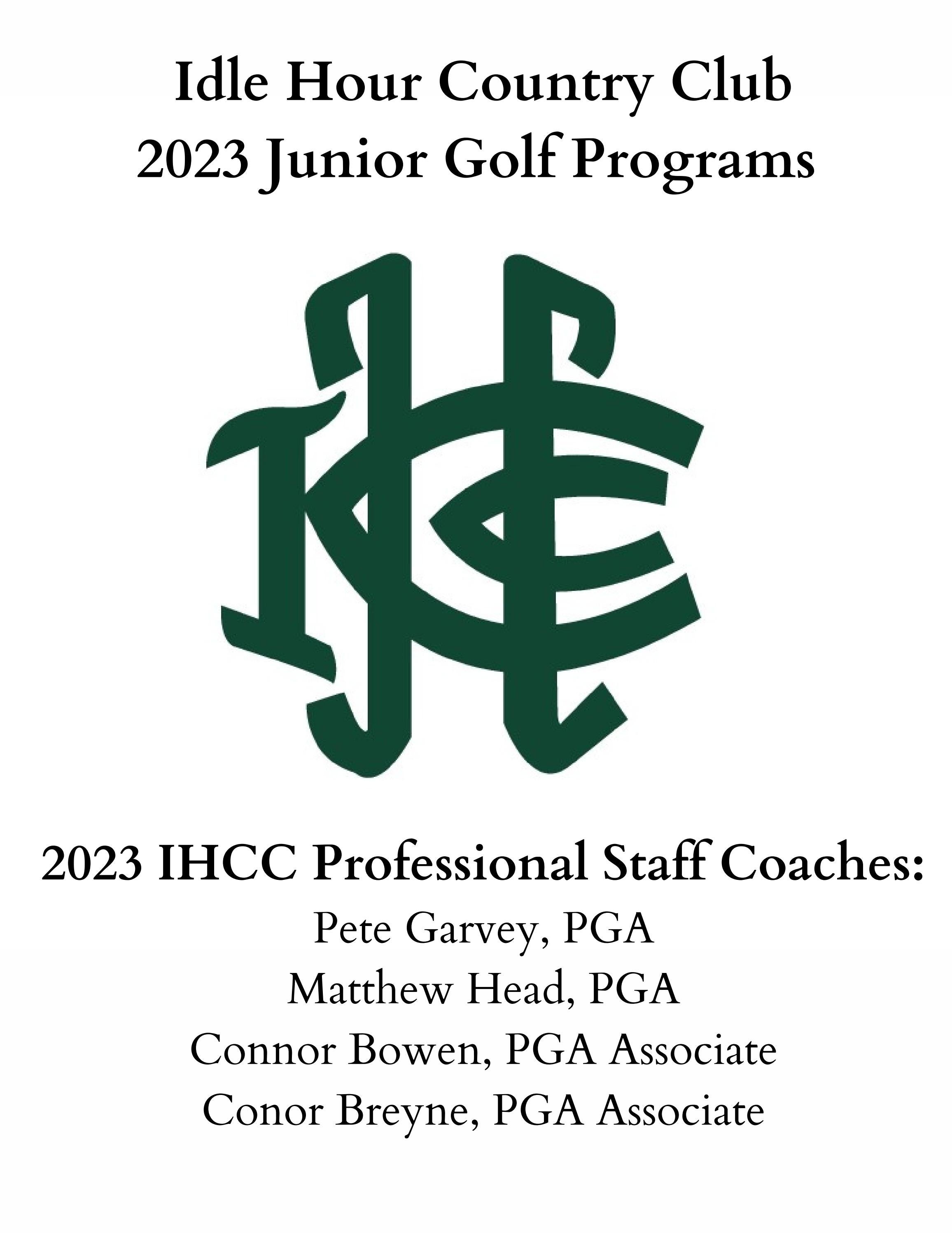 2023 Junior Golf Booklet by Idle Hour CC - Issuu