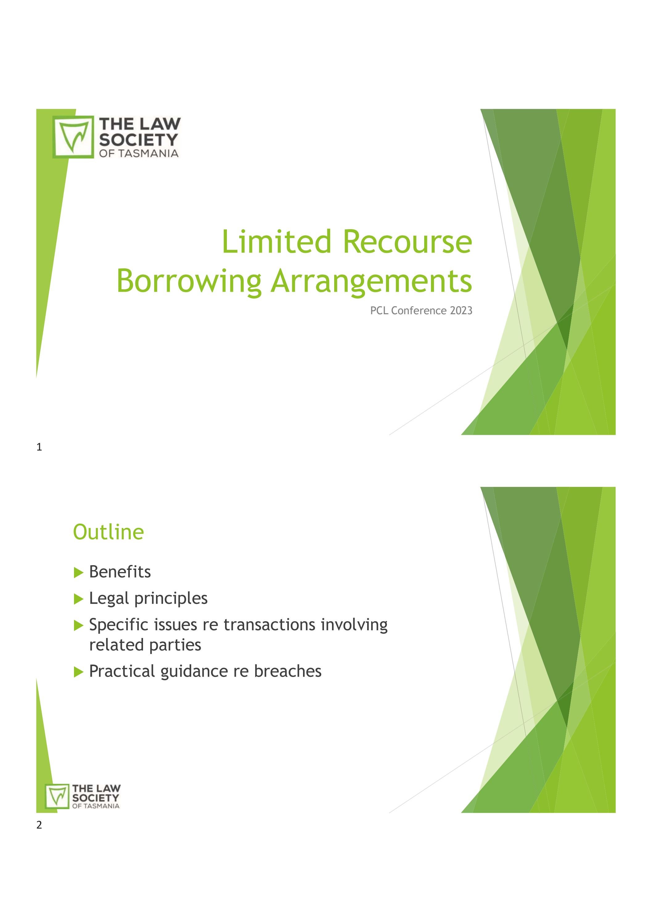 SMSFs and Limited Recourse Borrowing Arrangements by taslawsociety - Issuu