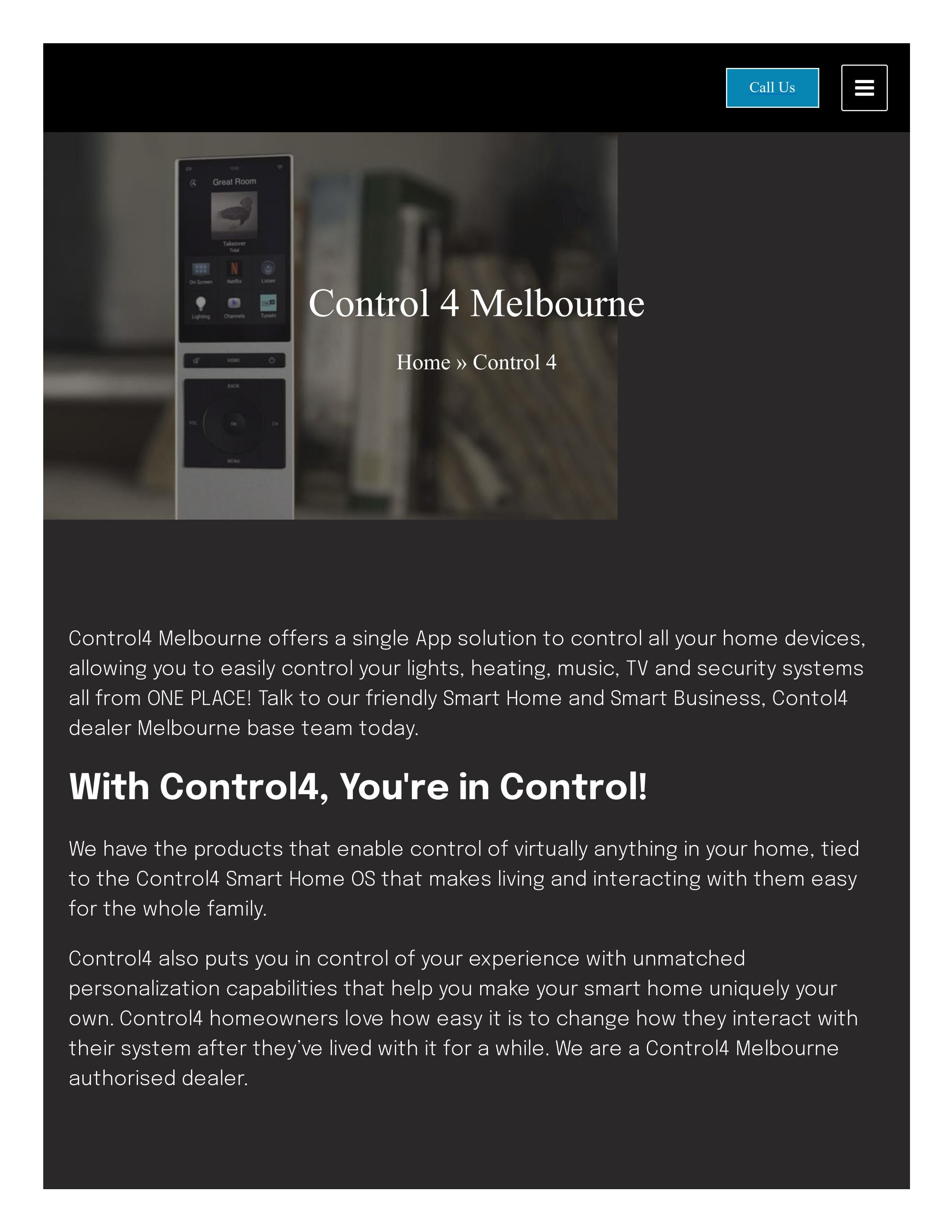 Discover the Benefits of Control4 Automation in Melbourne by MVS ...
