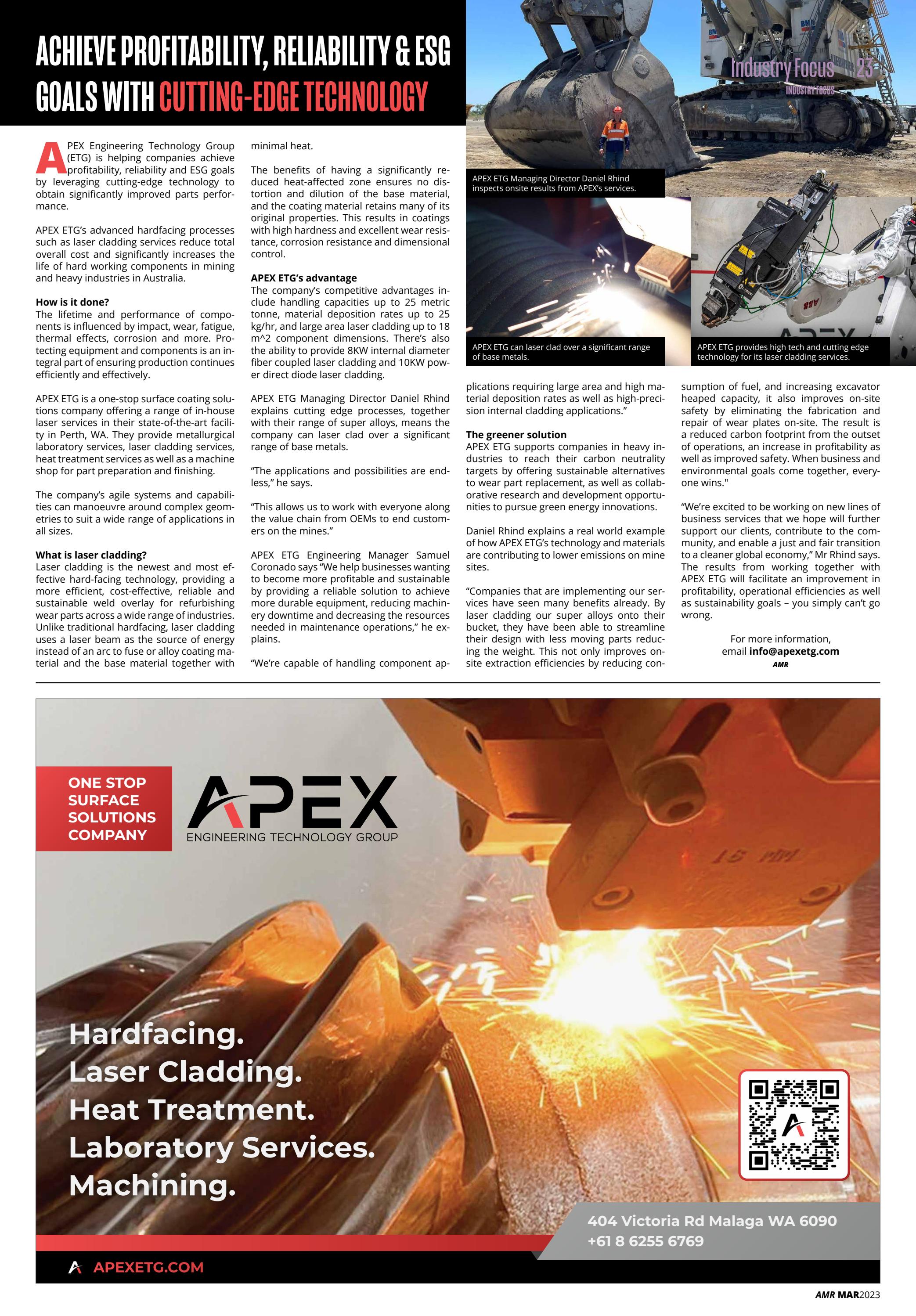 The Australian Mining Review March 2023 APEX ETG Feature by APEX ...