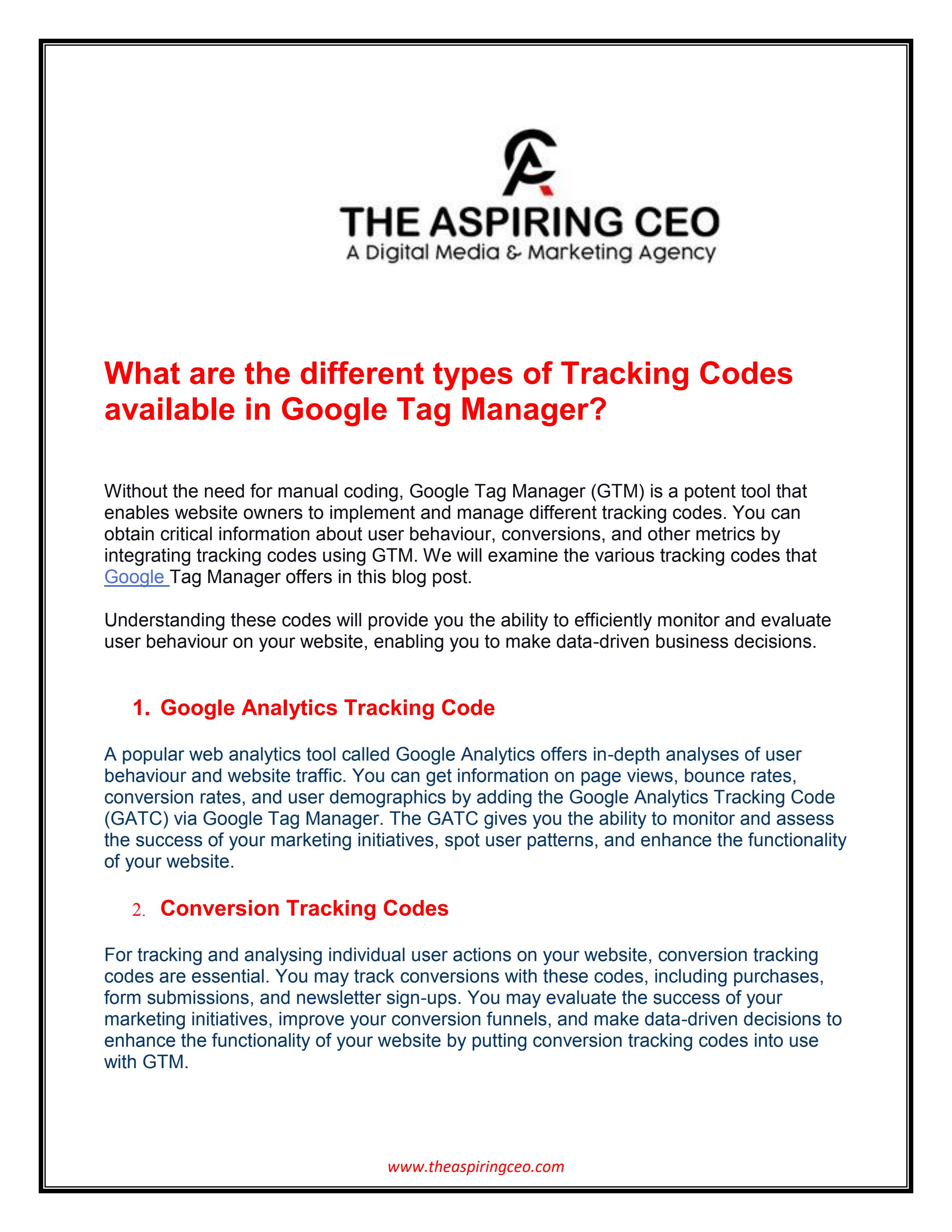 What Are The Different Types Of Tracking Codes Available In Google Tag what-are-the-different-types-of-tracking-codes-available-in-google-tag