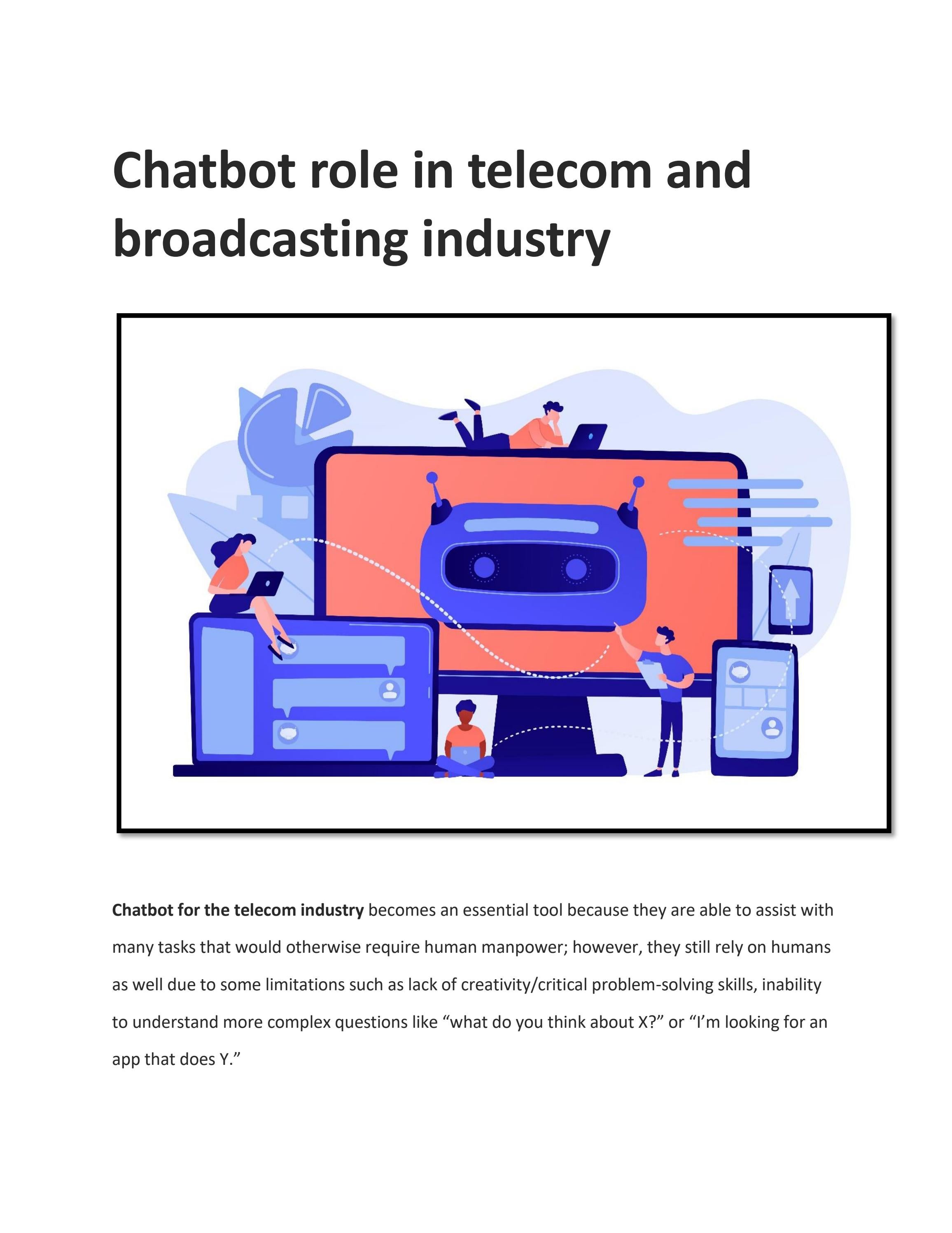 Chatbot role in telecom and broadcasting industry by Botgo - AI Chatbot ...