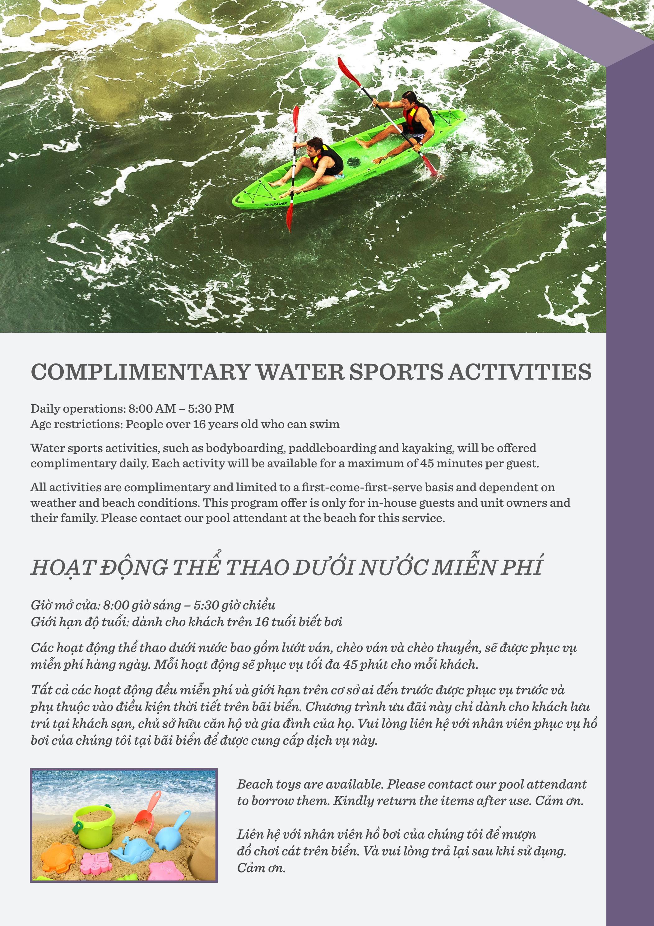 Water sports menu by hyattregencydanangresortandspa - Issuu