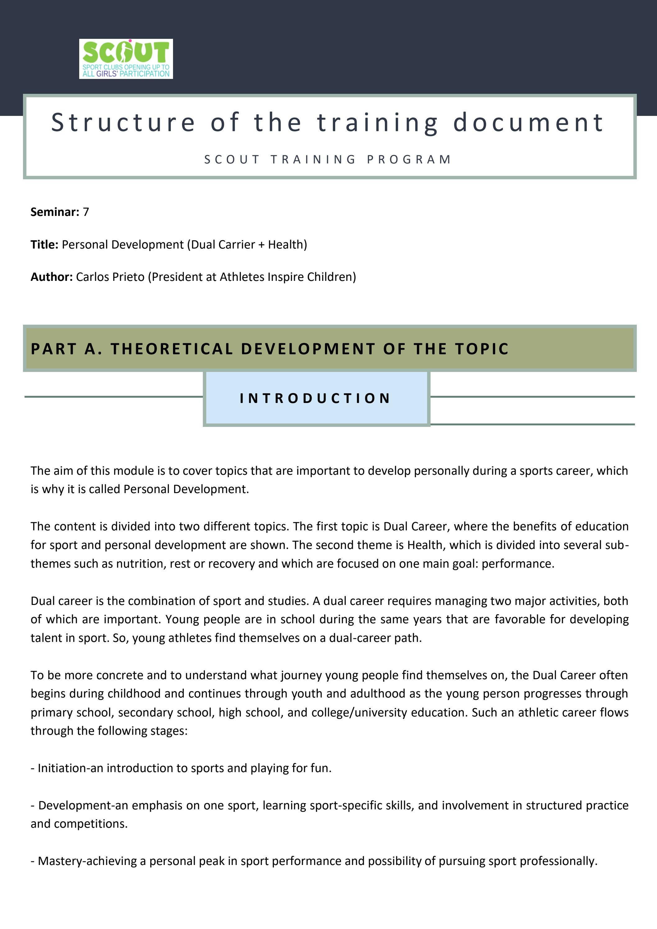 SCOUT MOOC: Seminar 7 - Personal development by Anderlini - Issuu