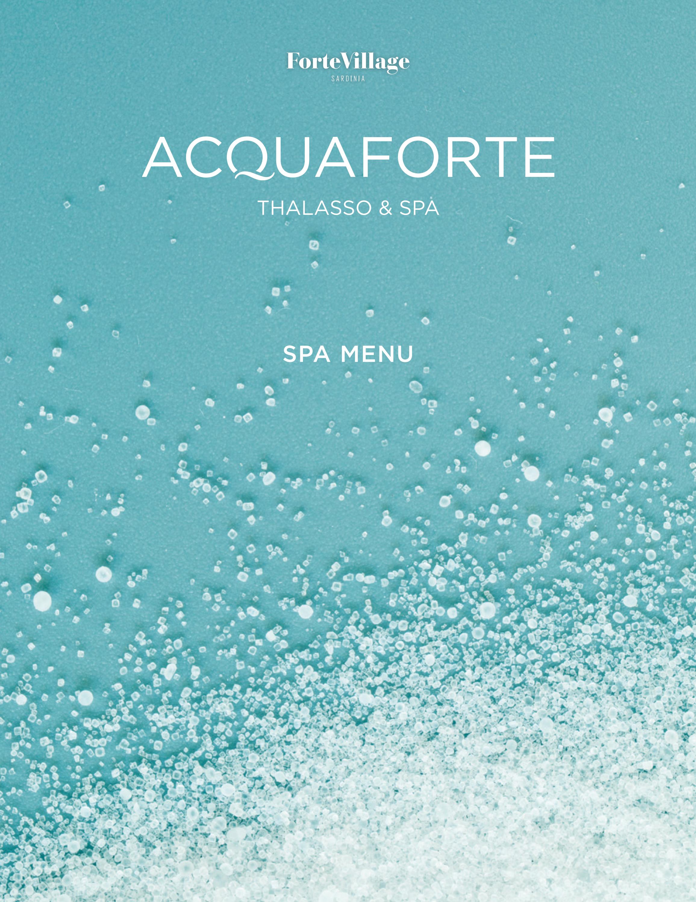 Acquaforte Thalasso & Spa Menu 2023 ENG by Forte Village - Issuu