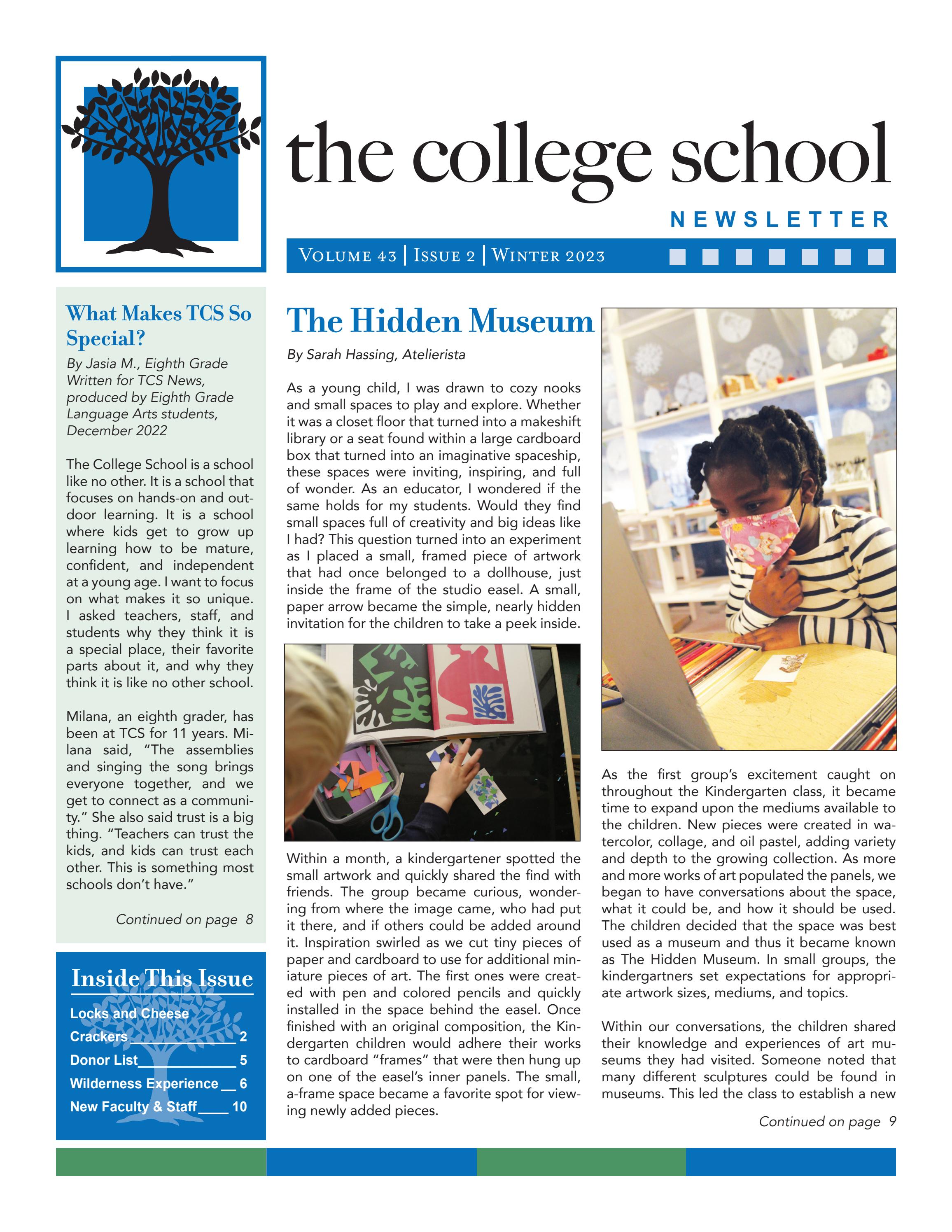 Newsletter Winter 2023 by The College School - Issuu