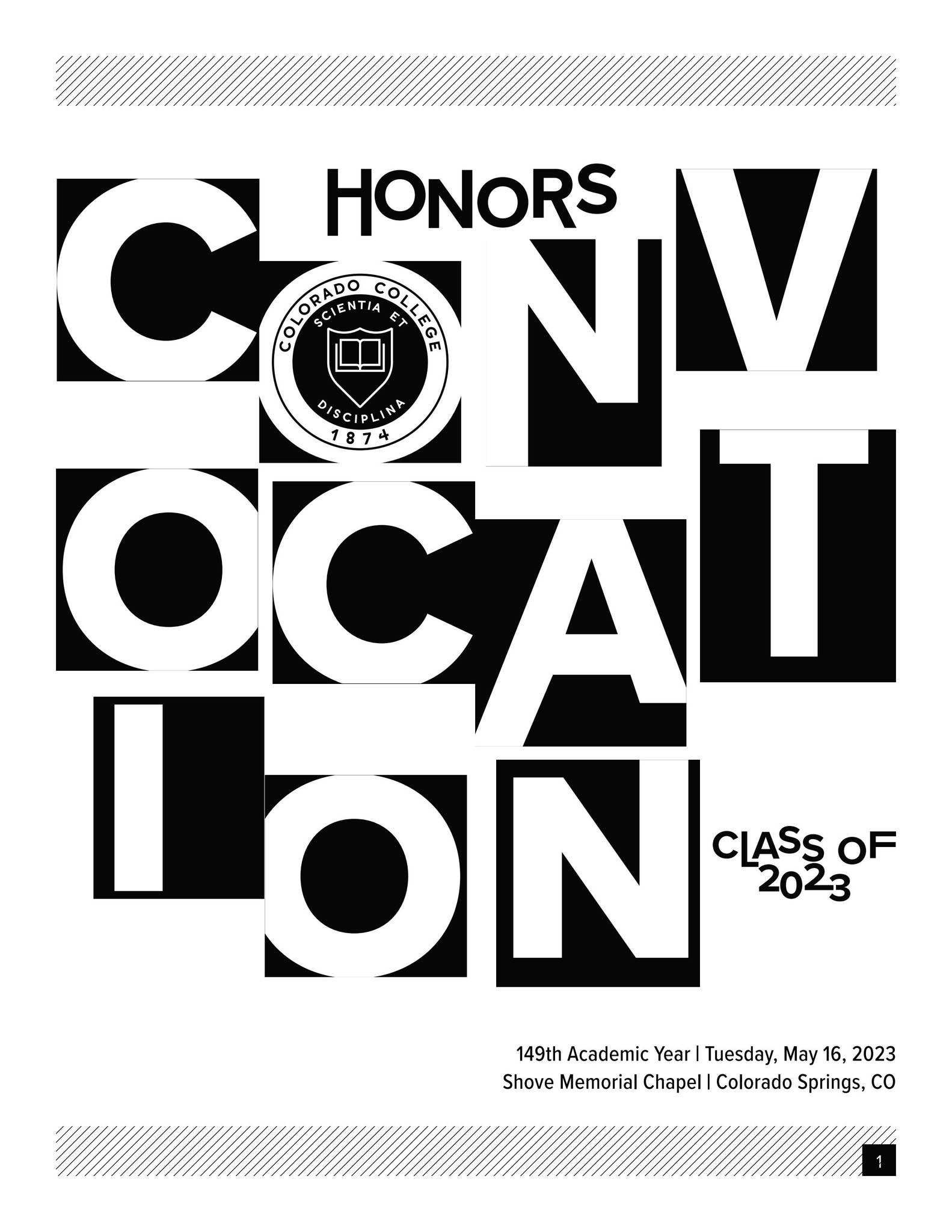 Honors Convocation 2023 Program - large print by coloradocollege - Issuu
