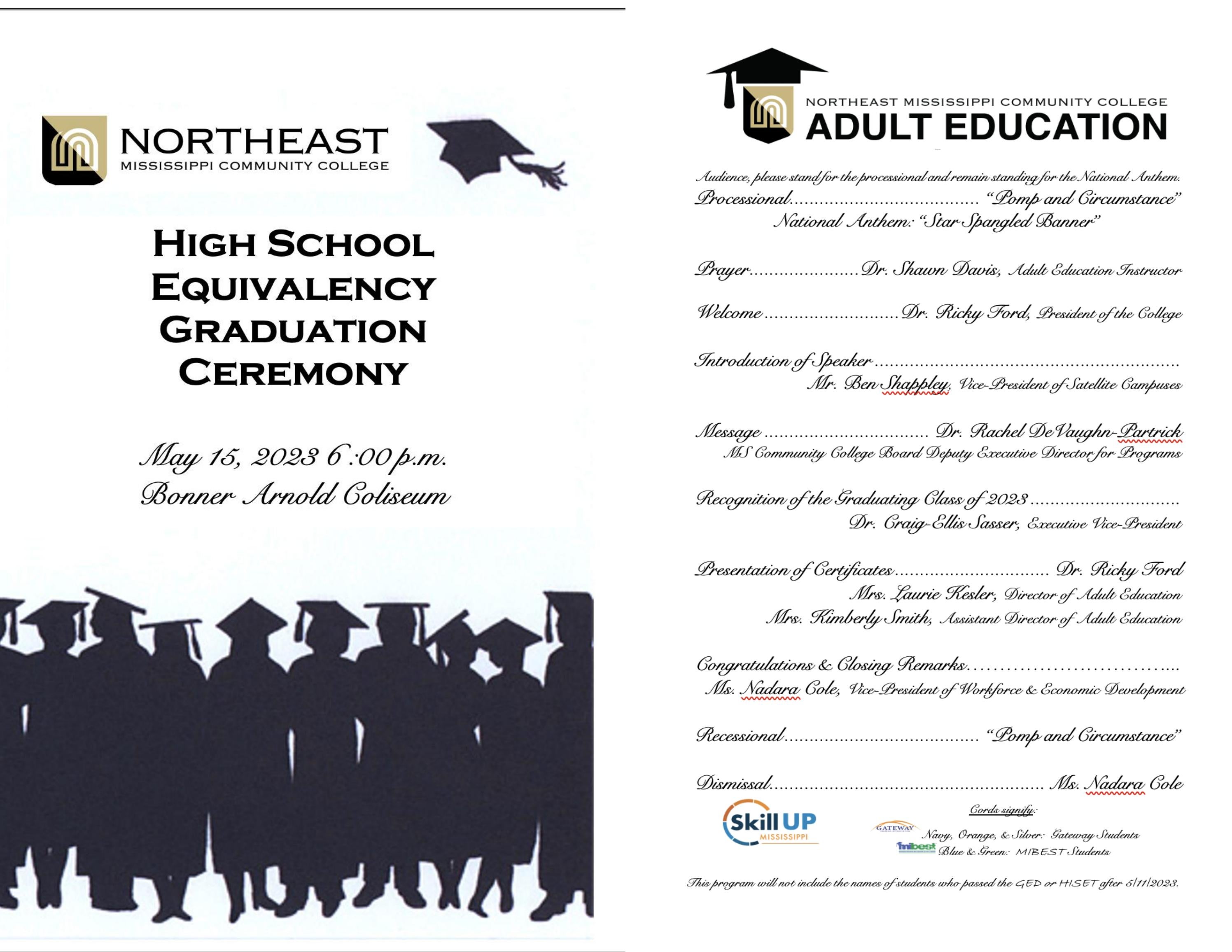 2023 NEMCC HSE Graduation Ceremony Program by Northeast Mississippi ...