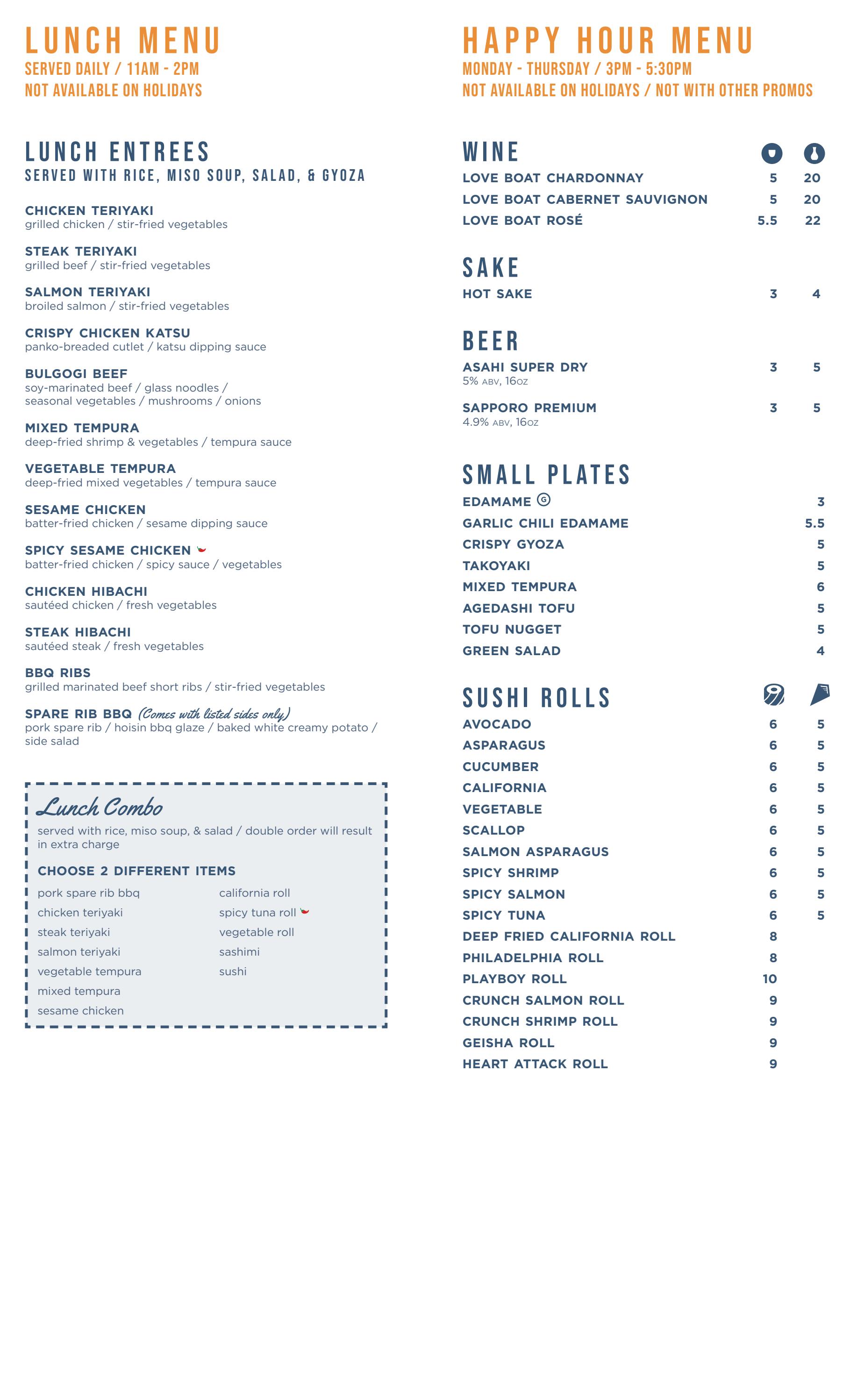 Love Boat Menu for San Marcos September 2022 by Marketing and Creative ...