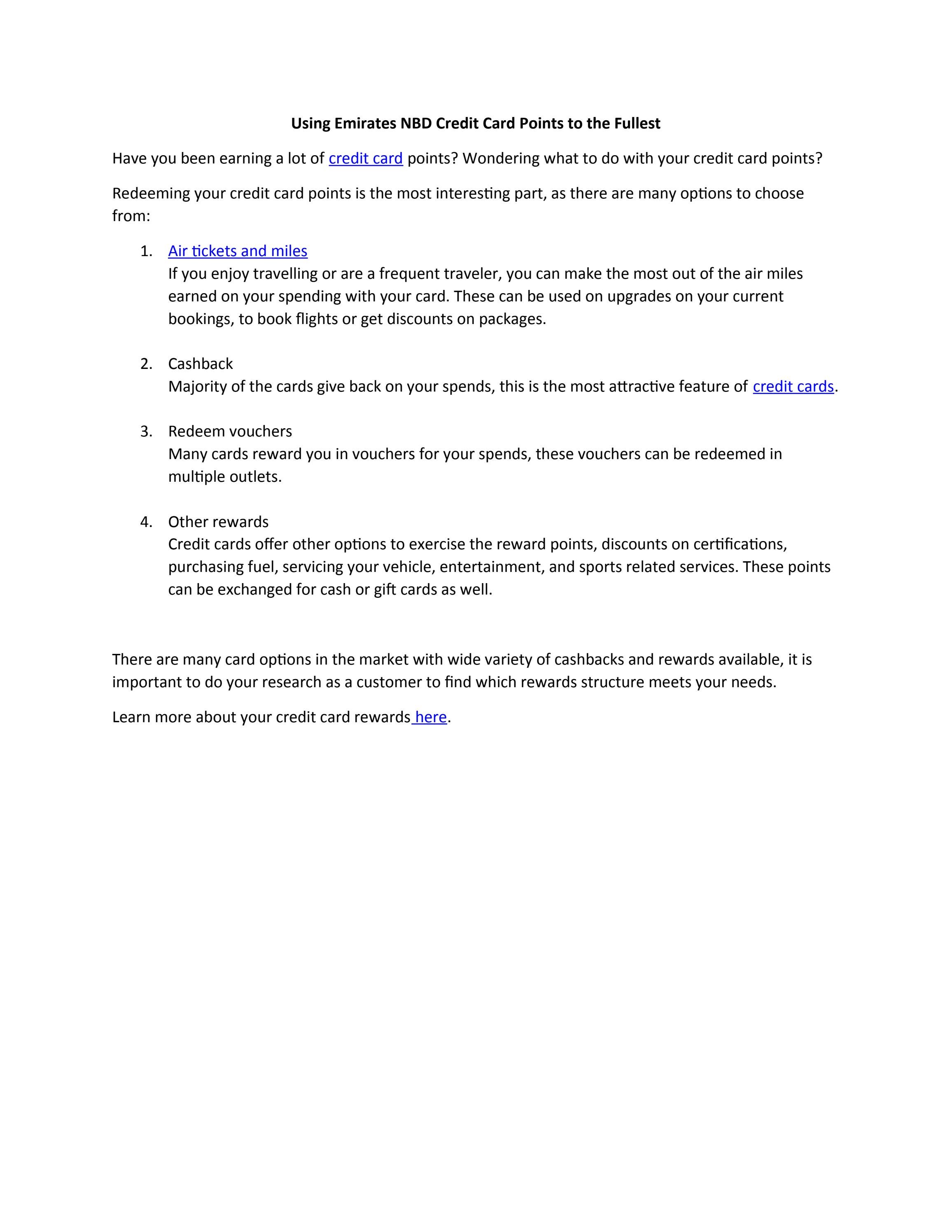 Using Emirates NBD Credit Card Points To The Fullest By DA ENBD Issuu Using Emirates NBD Credit Card Points To The Fullest By DA ENBD Issuu