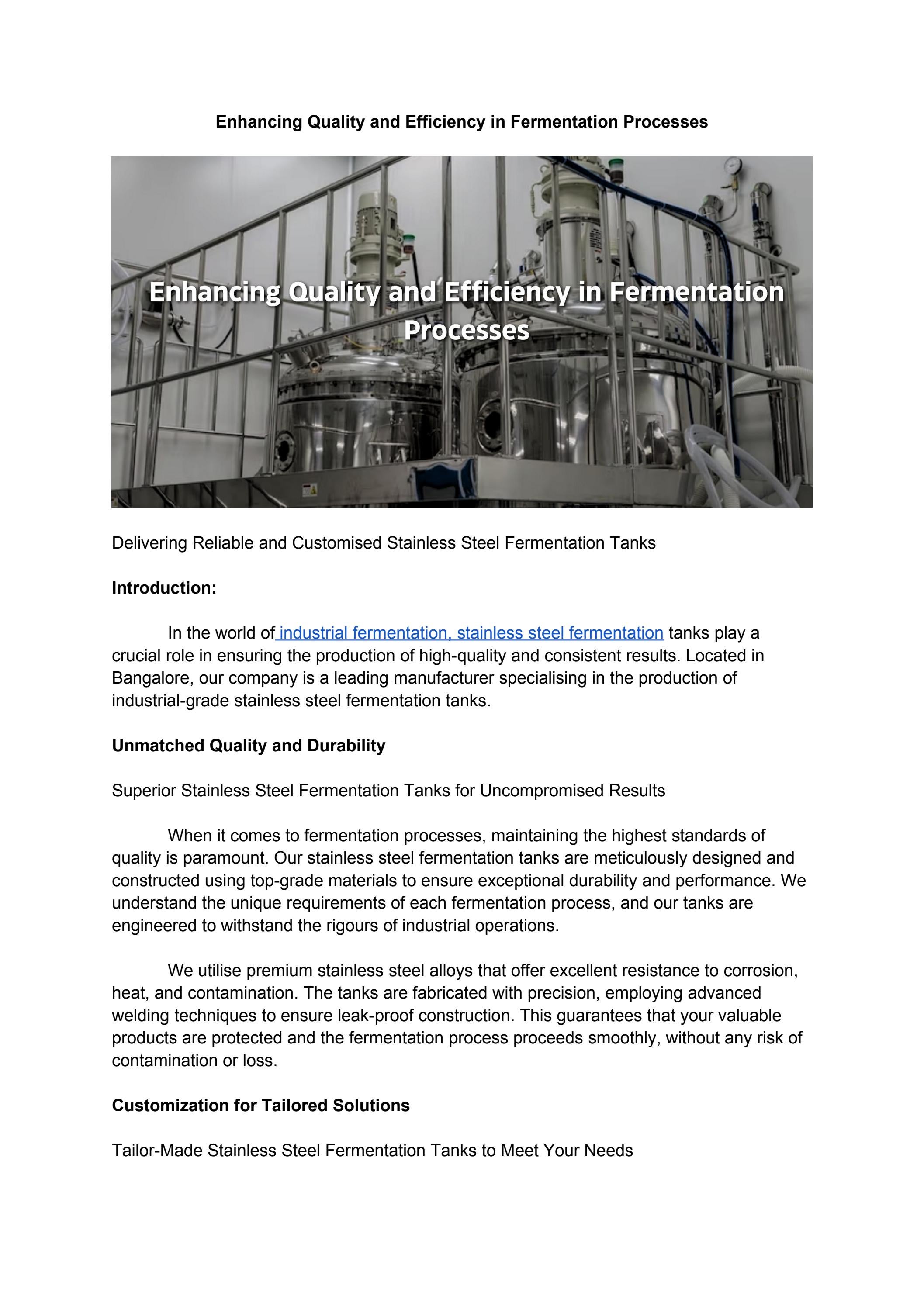 Enhancing Quality and Efficiency in Fermentation Processes by sbrewing ...