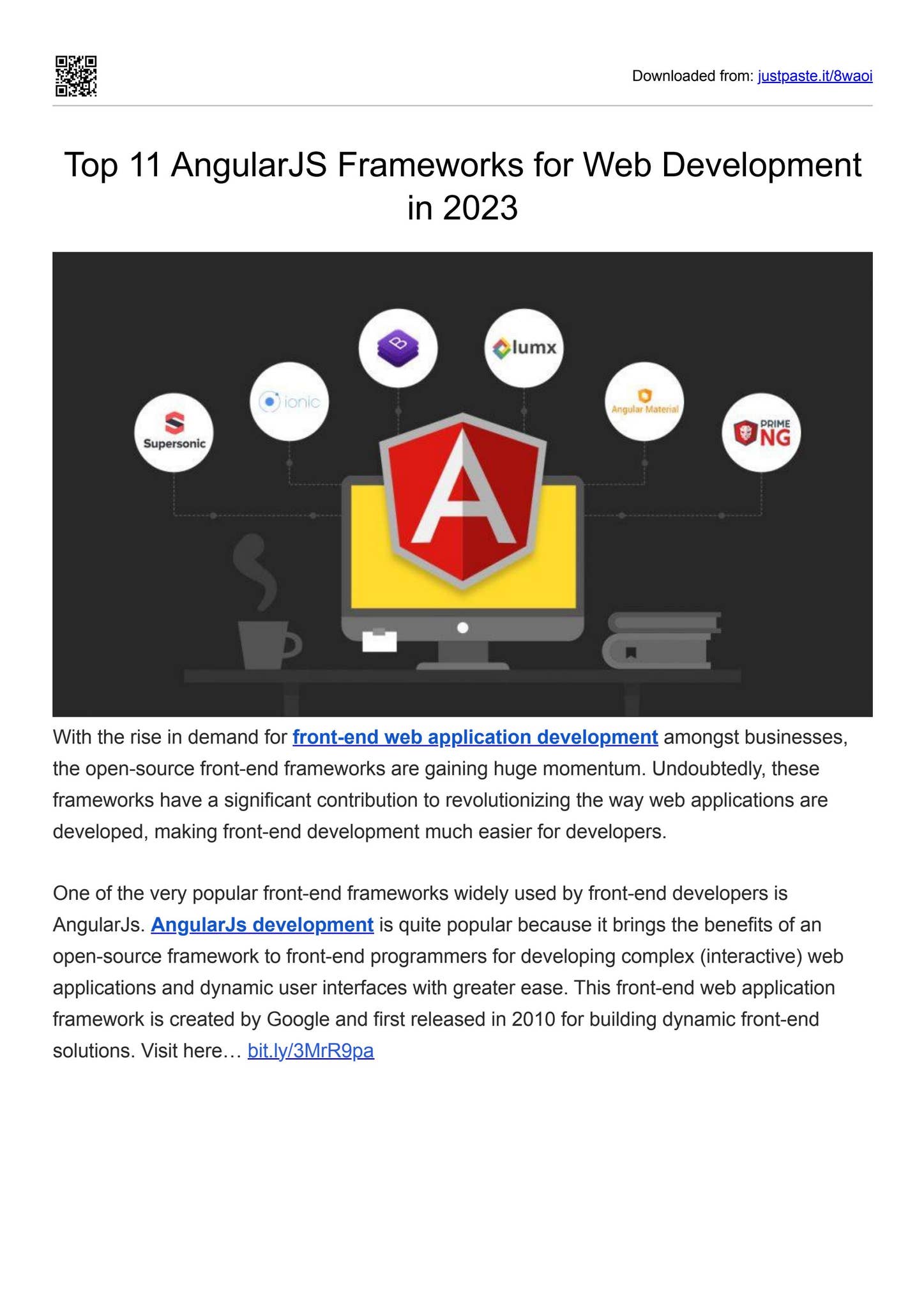 Here’s everything on 11 AngularJS web development frameworks by Priya Sinha - Issuu