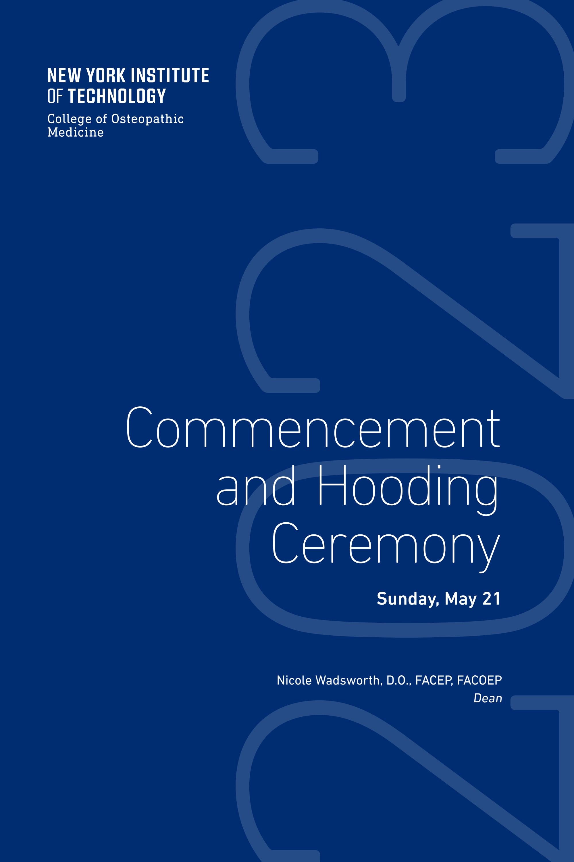 NYITCOM Commencement and Hooding Ceremony by New York Institute of ...