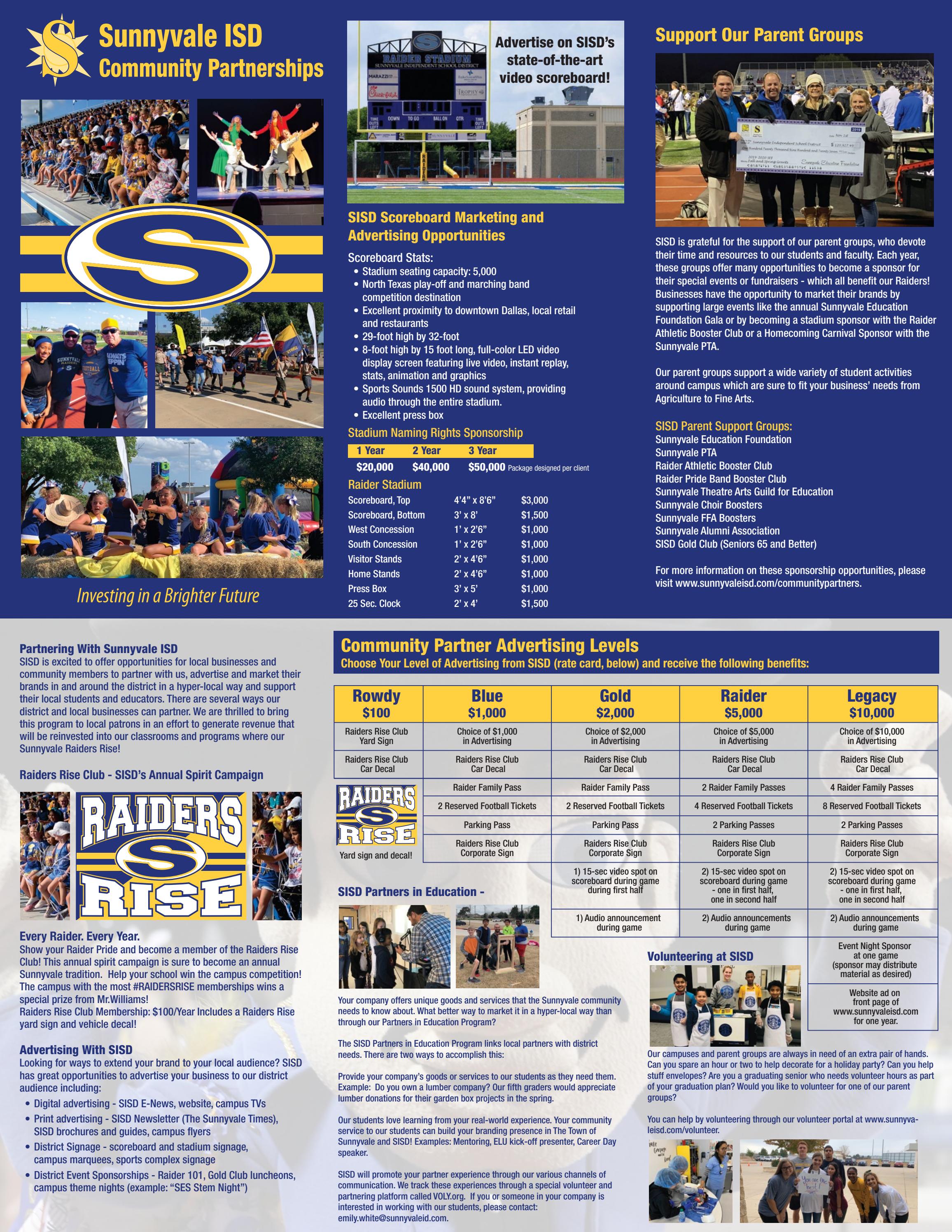 Sunnyvale ISD Community Partners Program by SunnyvaleISD - Issuu