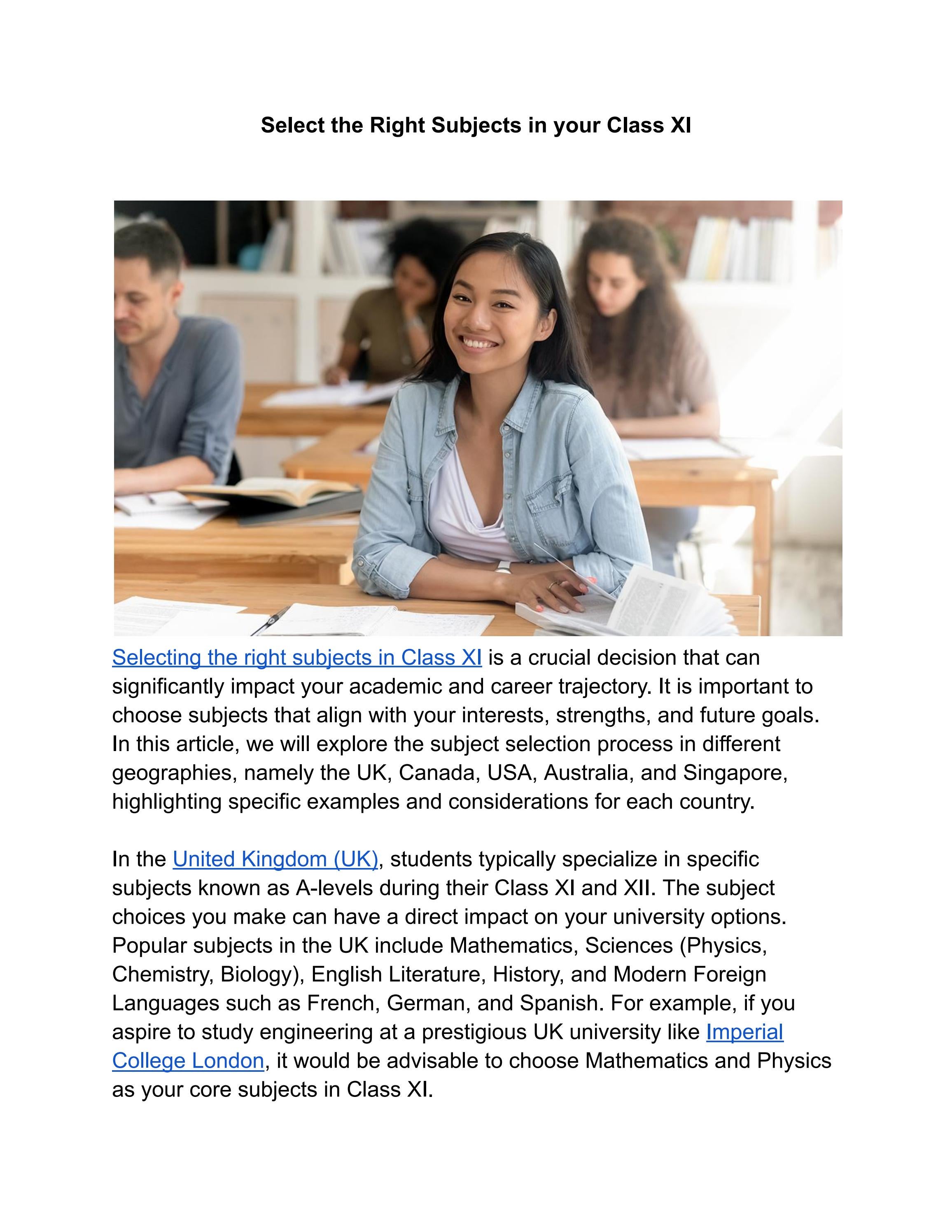 Select the Right Subjects in Your Class XI by Edutechno - Issuu