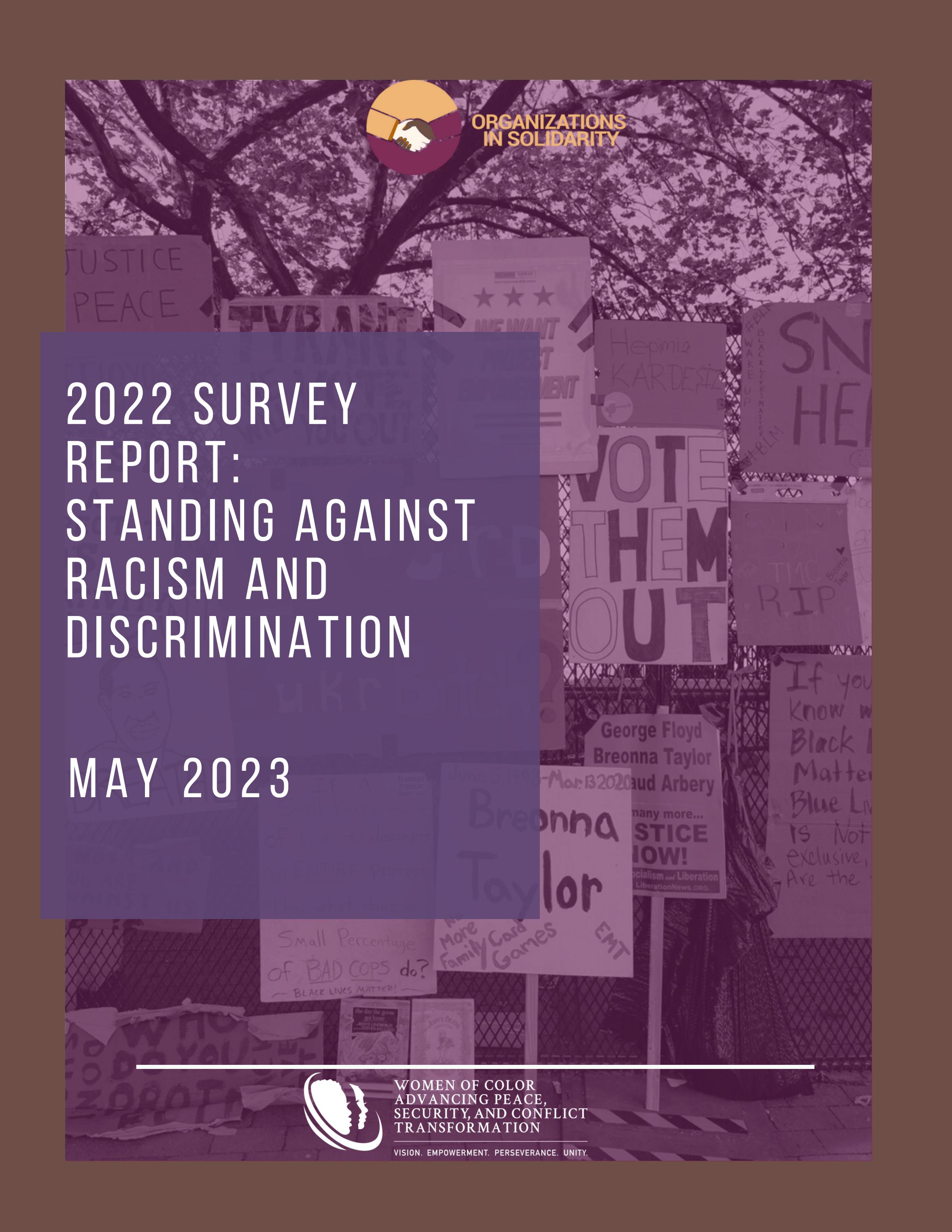 Standing Against Racism and Discrimination: 2022 Survey Report by Women ...