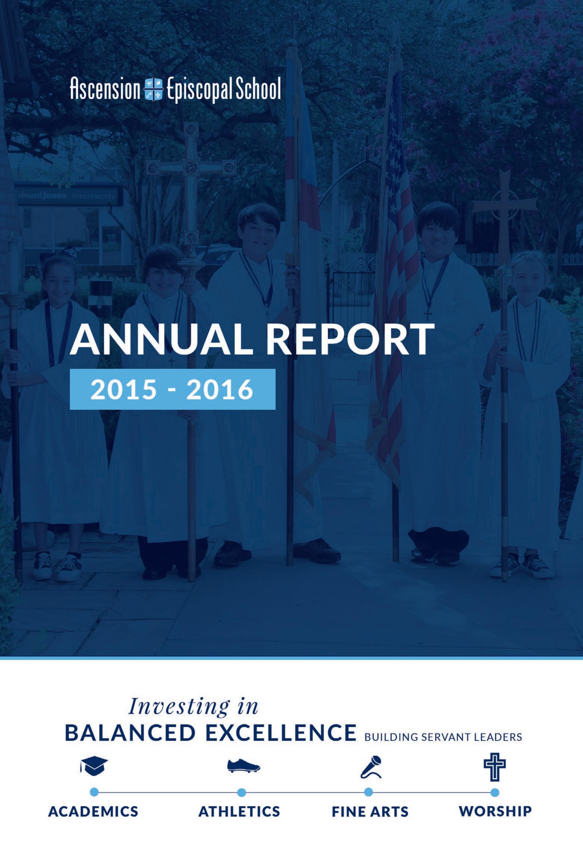 2015-2016 Annual Report by Ascension Episcopal School - Issuu