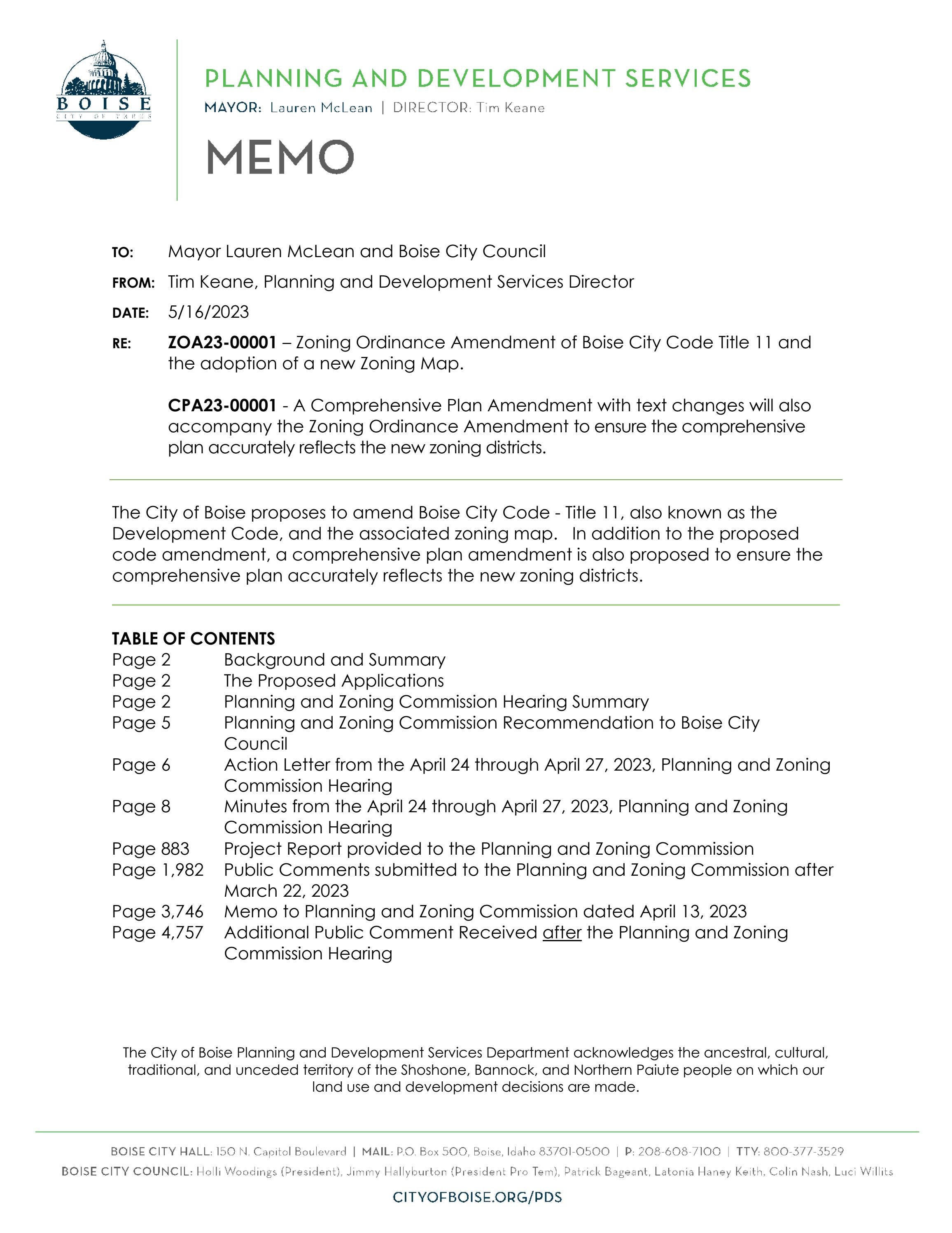 City Council Memo, May 15, 2023 by City of Boise - Issuu
