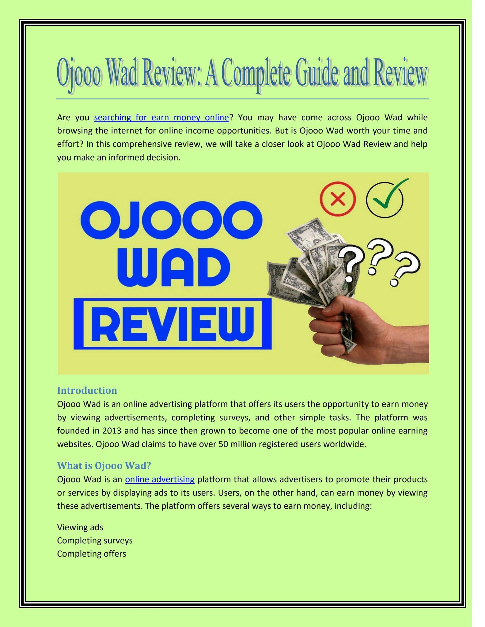 Ojooo Wad Review: A Complete Guide and Review by SunSeeker Studios - Issuu
