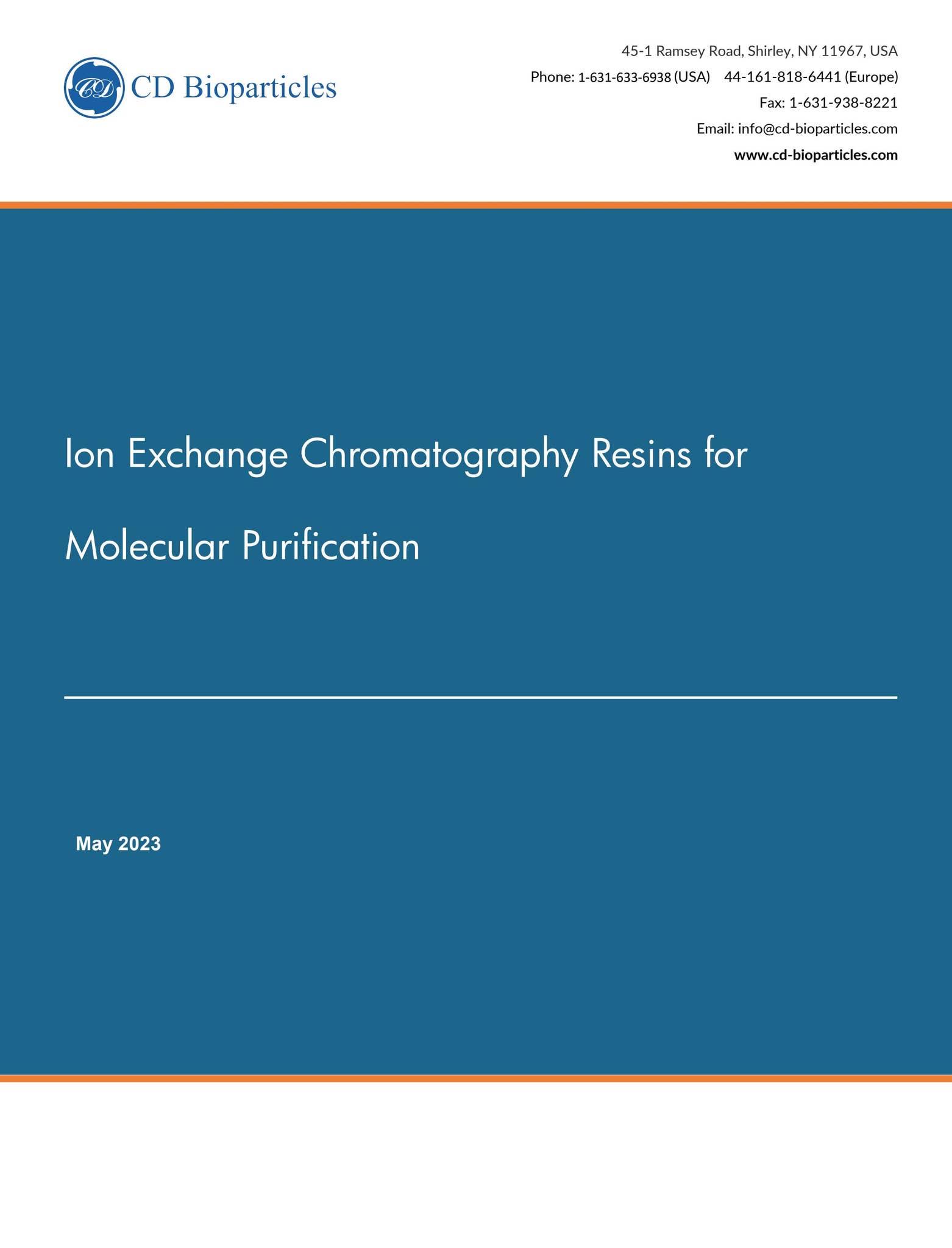 Ion Exchange Chromatography Resins for Molecular Purification by CD ...