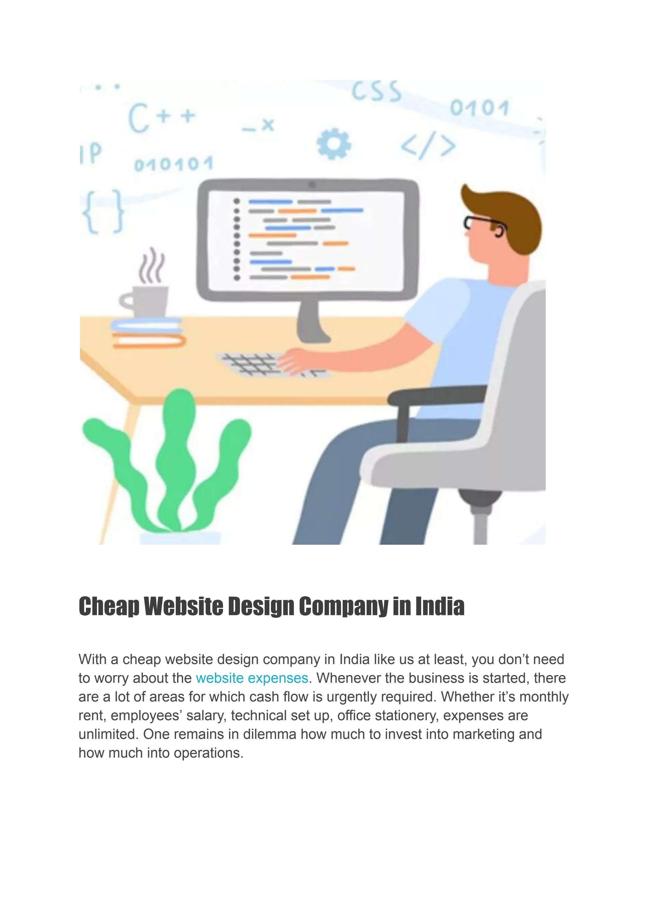 Cheap Website Design Company in India by Affordable Web Design Company ...