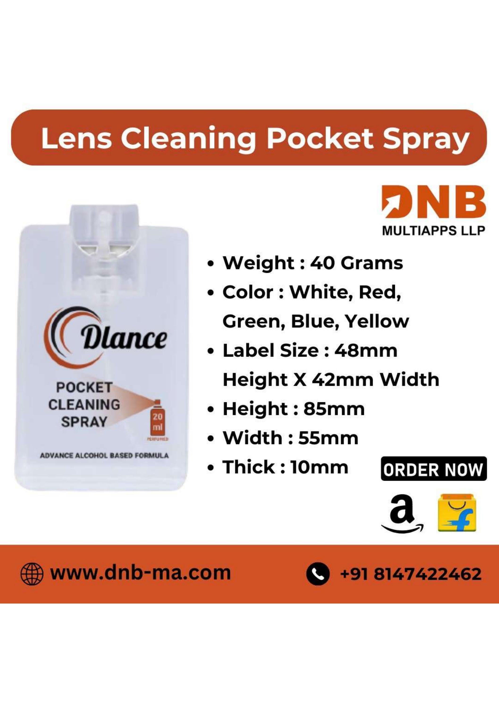 Dlance Chashma cleaner pocket spray | DNB multiapps LLP by ...