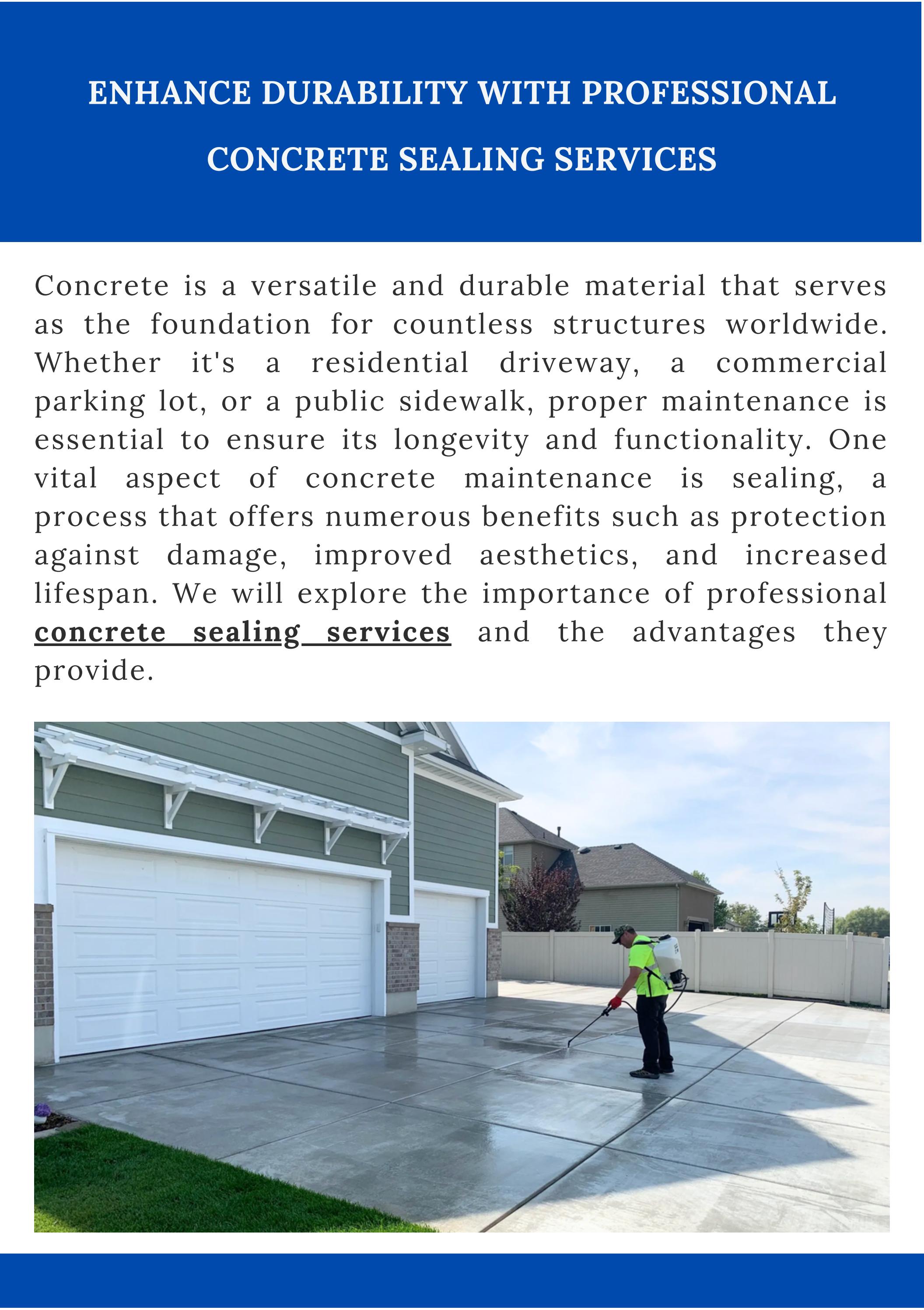 Enhance Durability with Professional Concrete Sealing Services by Mt custom Concrete - Issuu