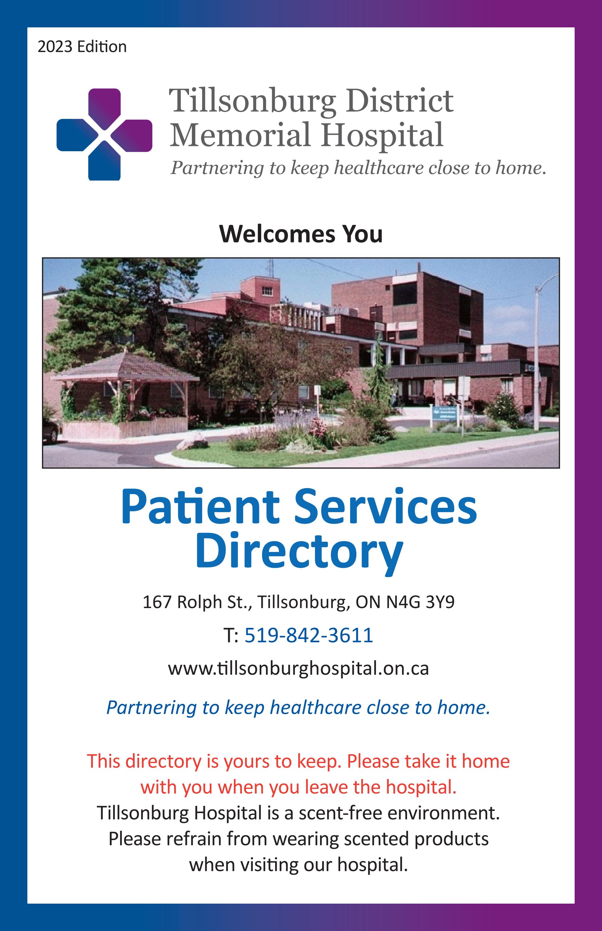 Tillsonburg District Memorial Hospital Patient Services Directory by ...