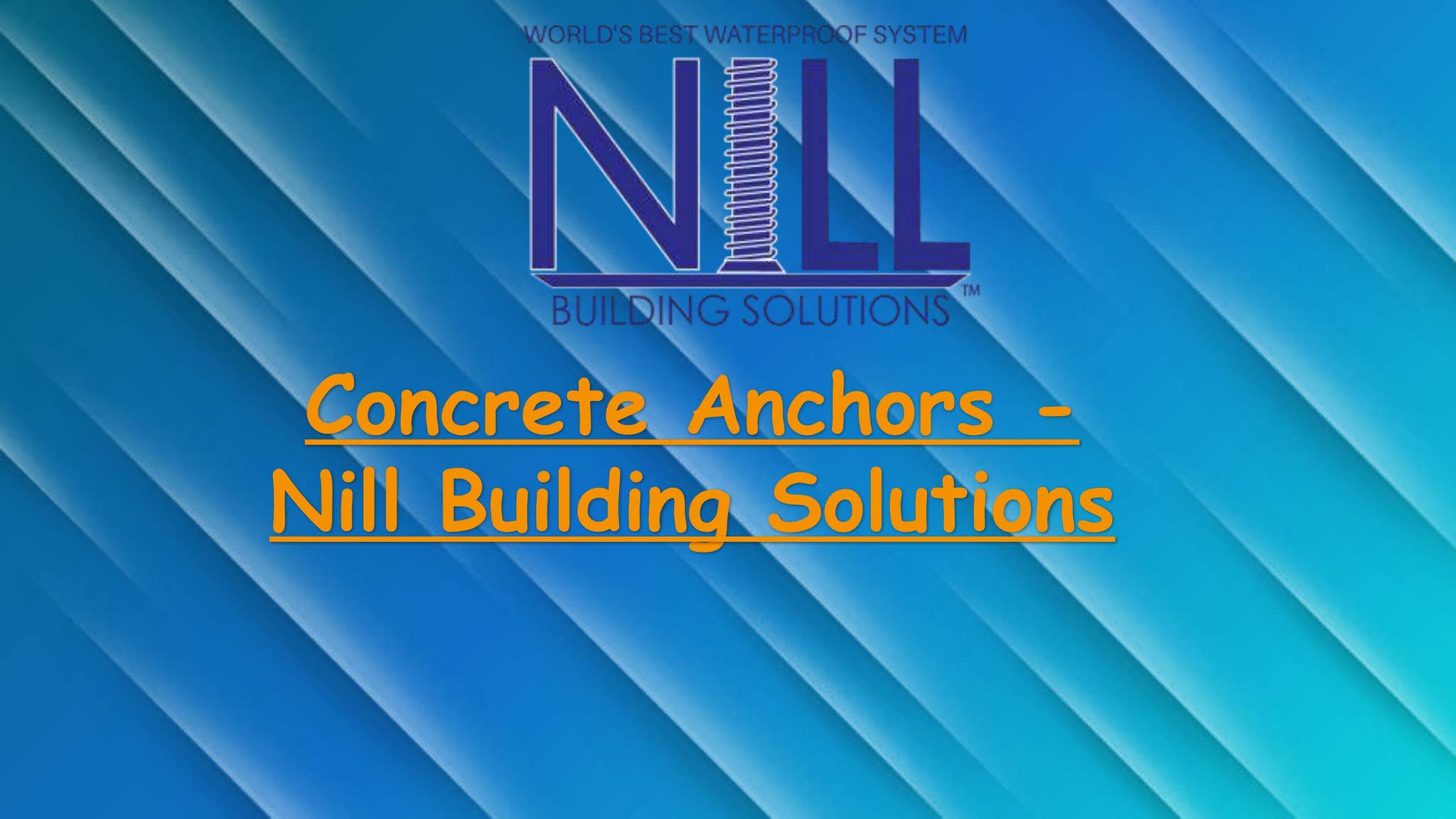 Concrete Anchors - Nill Building Solutions by Nill Building Solutions ...