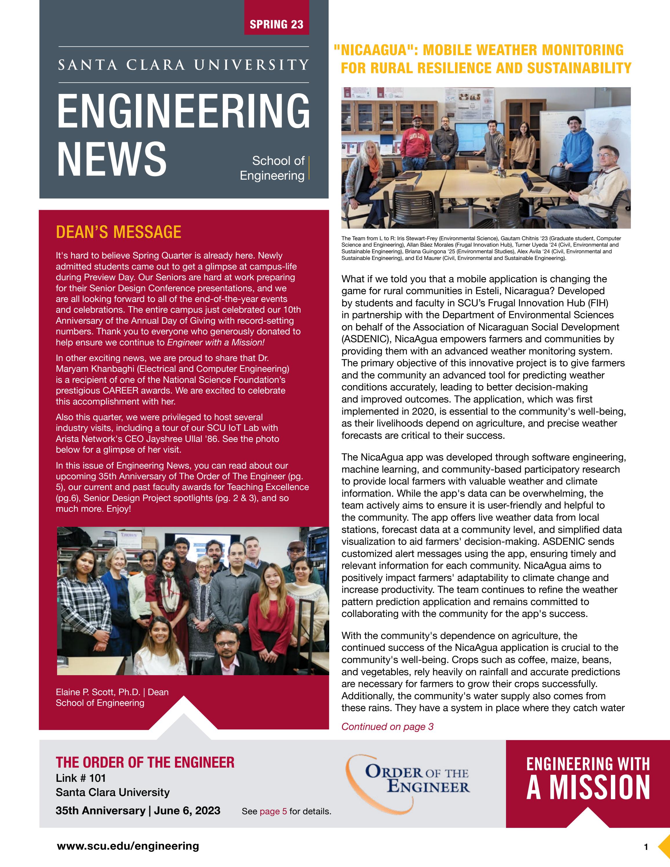 School of Engineering 2023 Spring Engineering News by School of ...