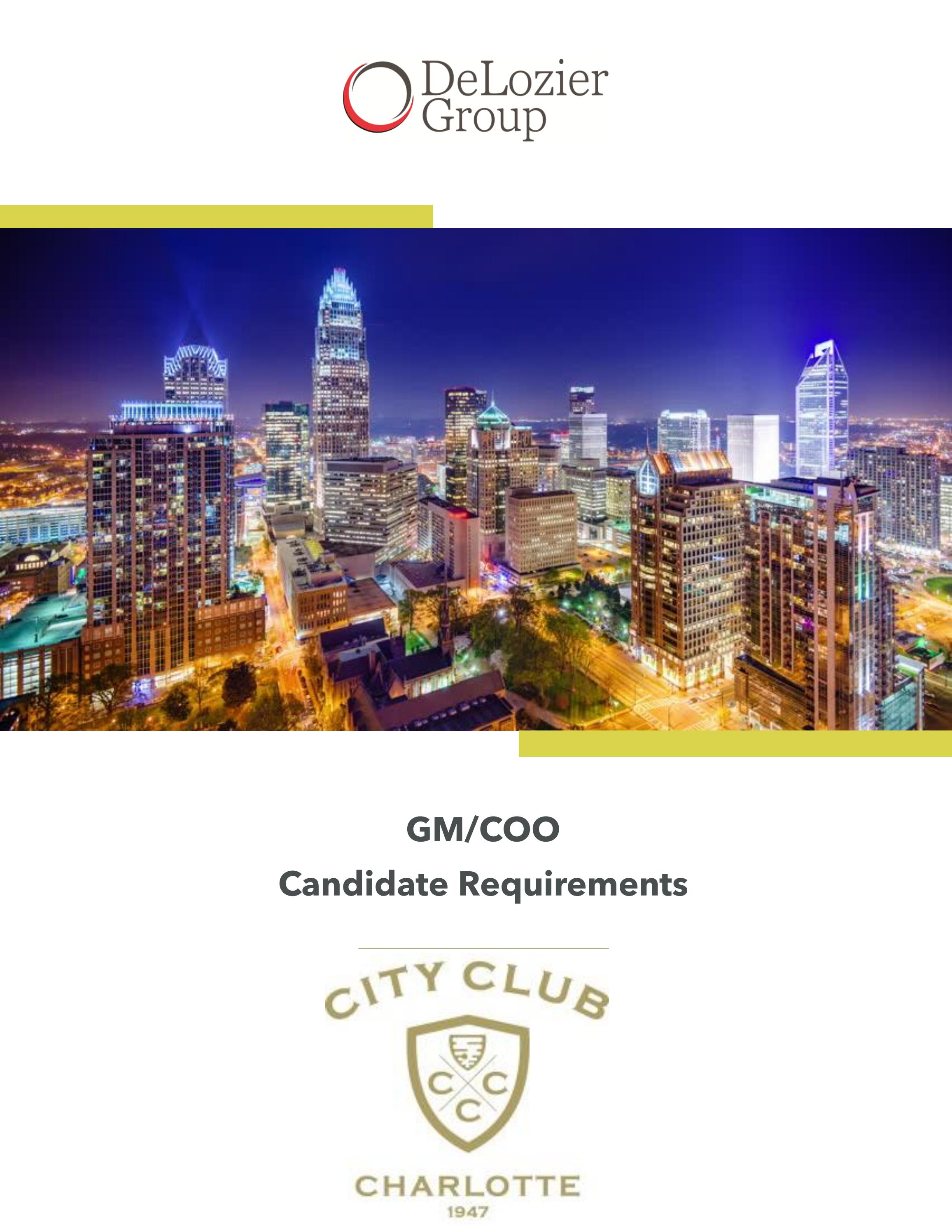 Charlotte City Club GM/COO by thedeloziergroup.com - Issuu
