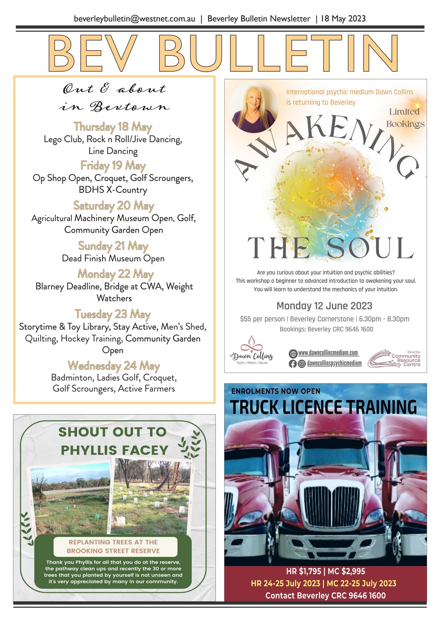 Beverley Bulletin 18 May 2023 by BeverleyCRC - Issuu