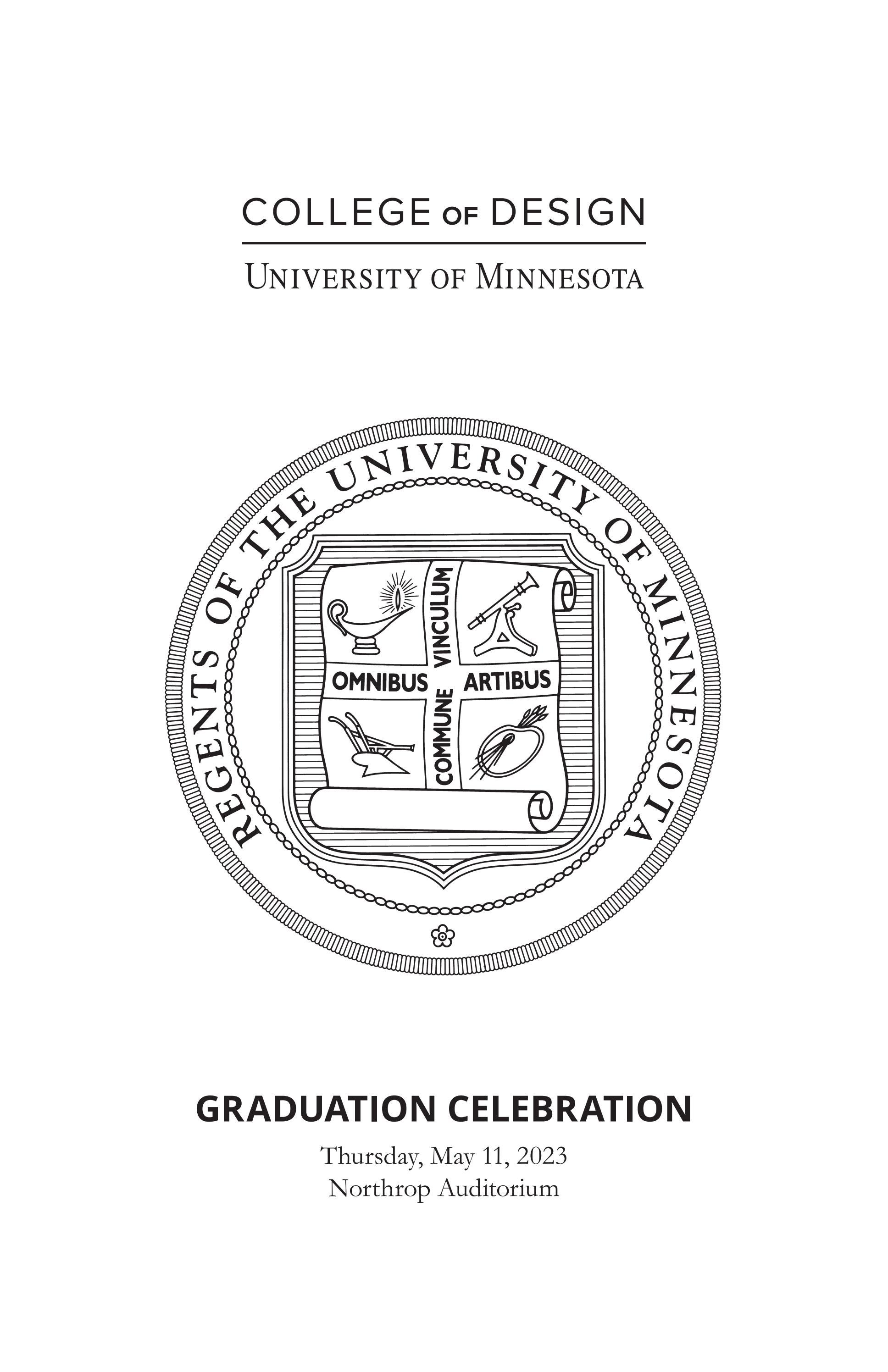 2023 College of Design Graduation Celebration Program by University of ...