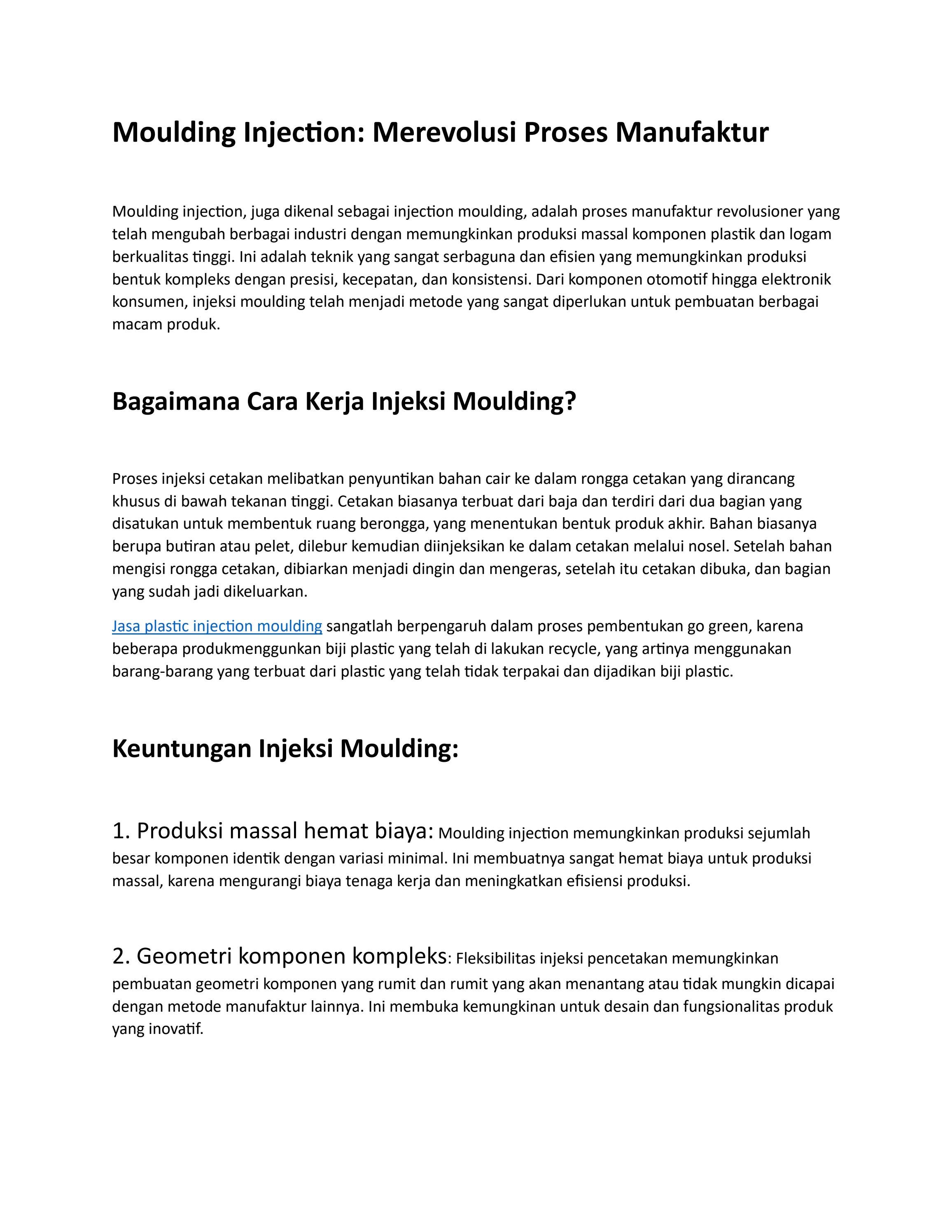 Cara kerja plastic injection moulding by Plastic Injection Moulding - Issuu