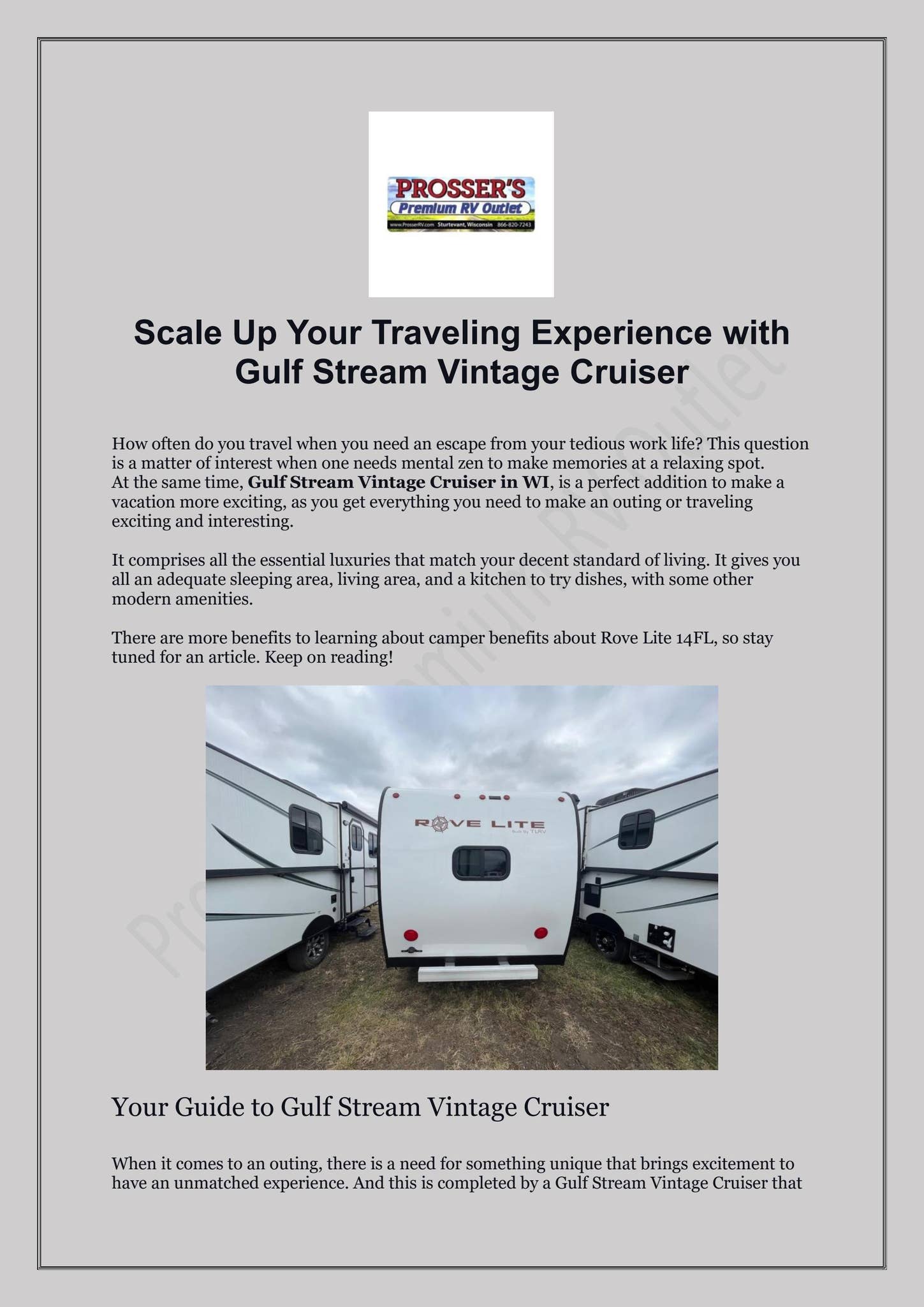 Best Gulf Stream Vintage Cruiser in Wisconsin - Available for ...